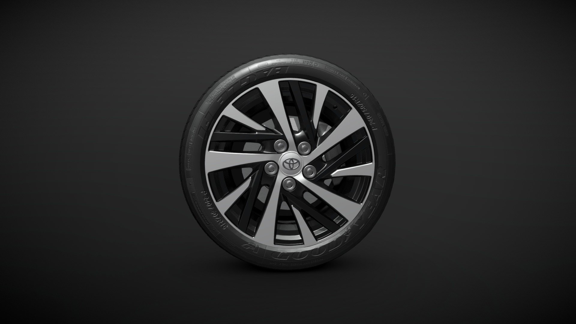 Toyota Alloy Wheel - 3D model by sushantaitawadekar25 [88cea7d] - Sketchfab