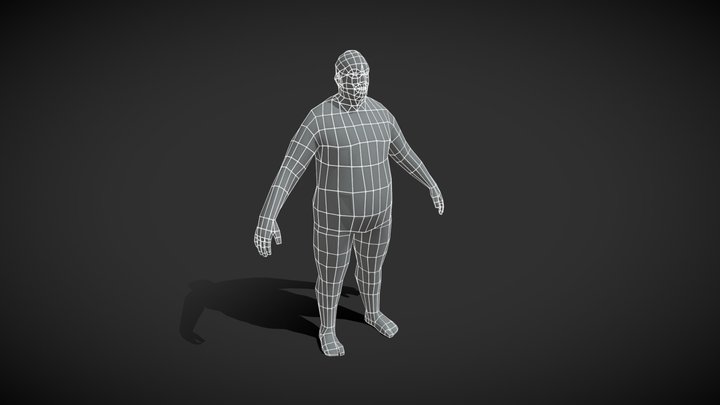 Fat-male-body-base-mesh 3D models - Sketchfab