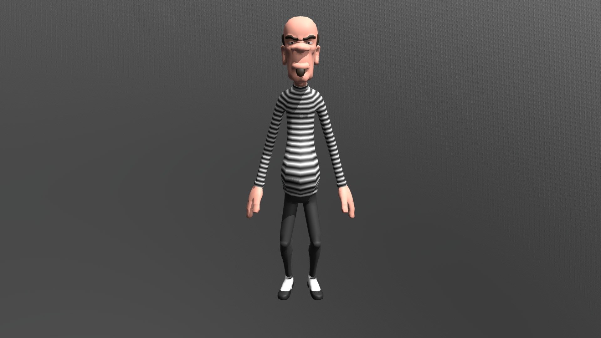 Grumpy french mime - 3D model by chrisgray3d [88d7046] - Sketchfab