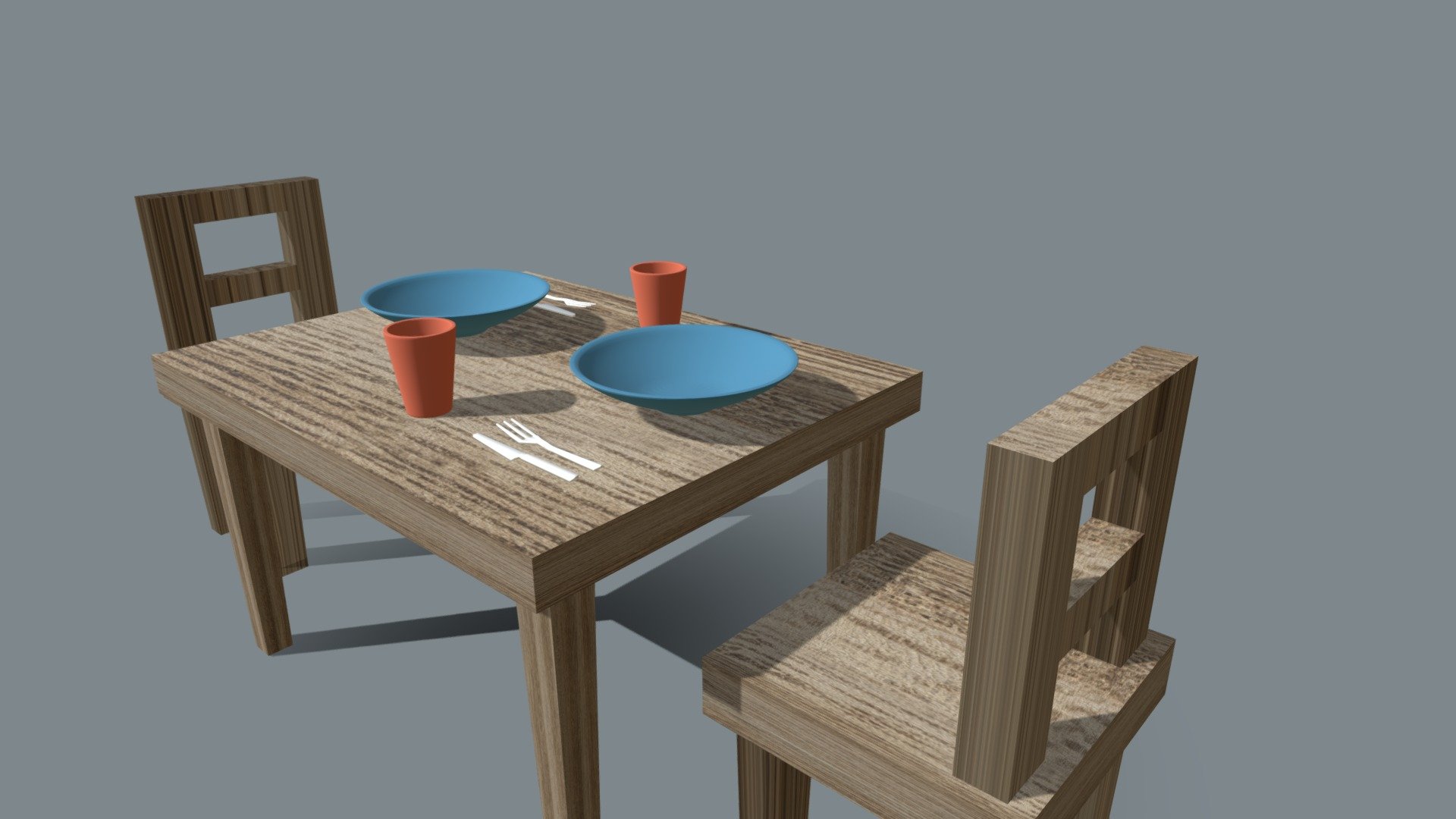 Table with chairs - 3D model by RiverofCreative [88d9c9a] - Sketchfab
