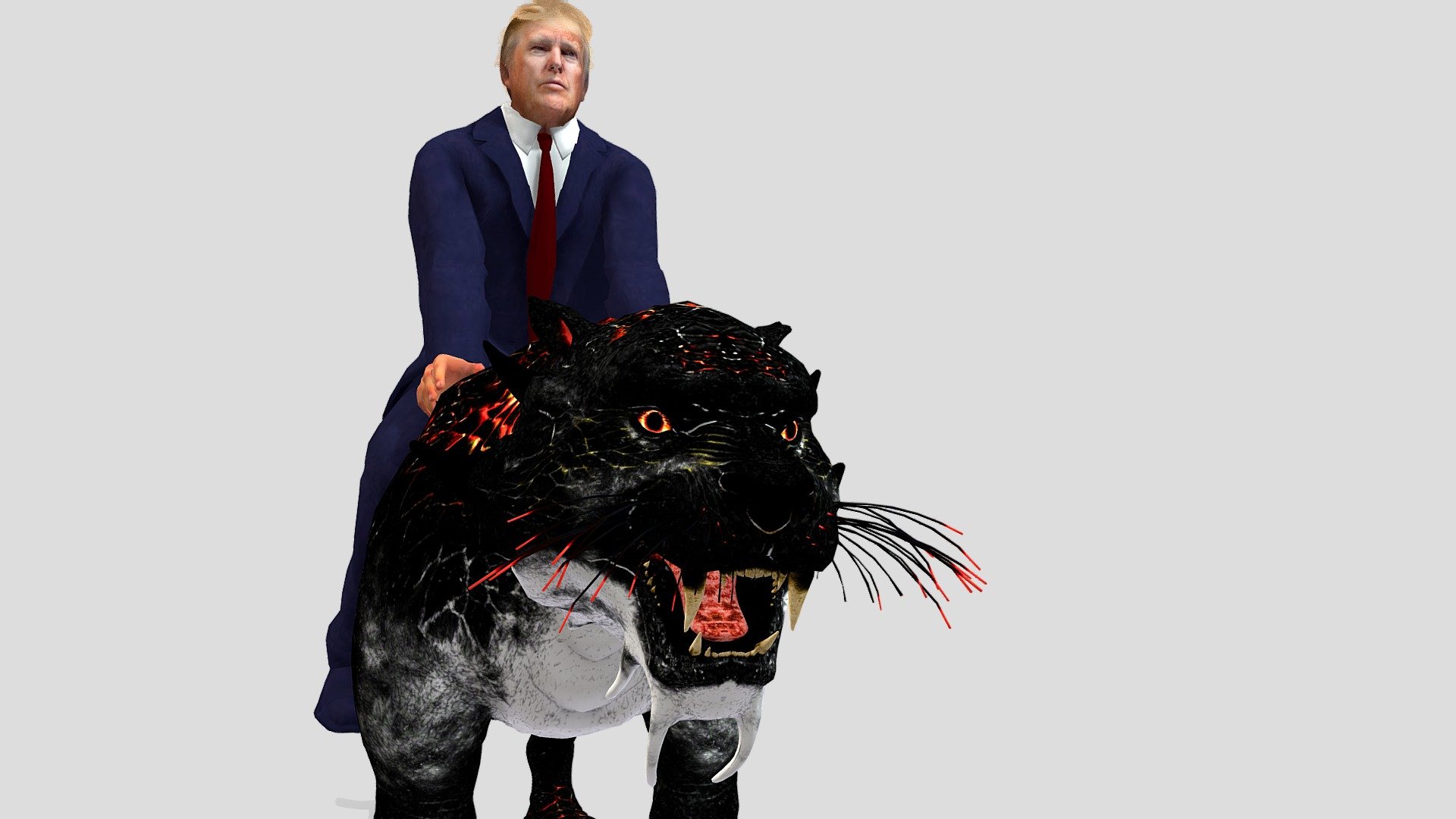Donald Trump ride Lava Tiger Fbx Pbr - 3D model by ARCH LINUX SQL Injection Data Analysis Port ...