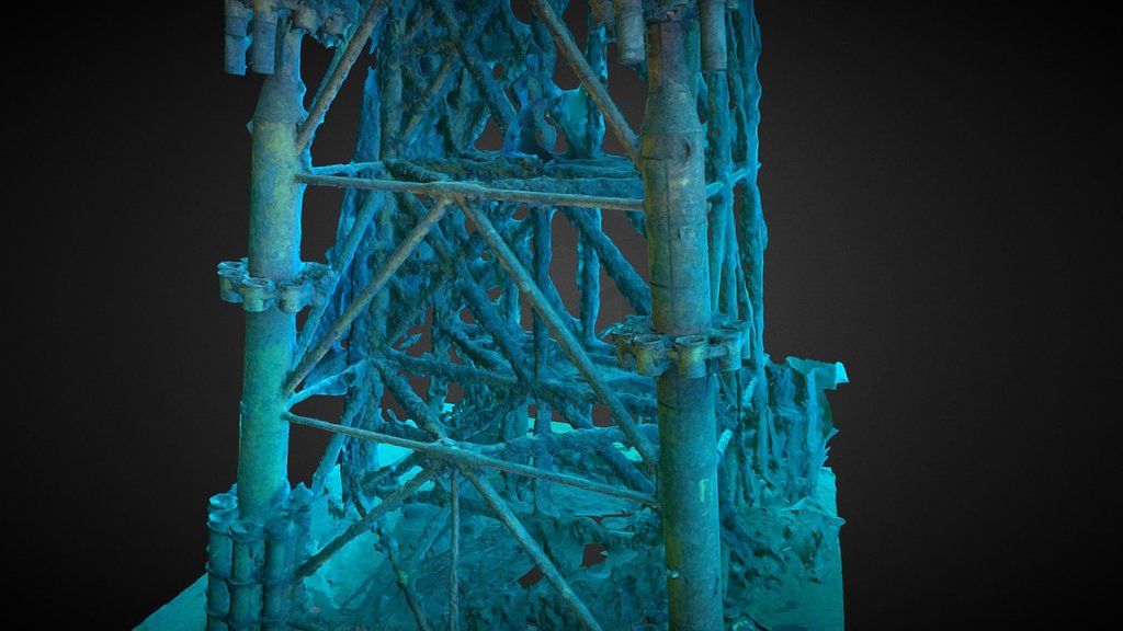 Oil Platform Jacket Structure - 3D model by Vocean [88db570] - Sketchfab