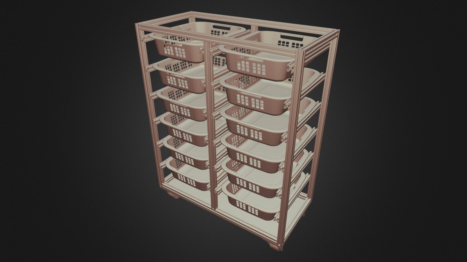 Aluminium Profile Storage Rack - Buy Royalty Free 3D model by MR.AnyCAD ...