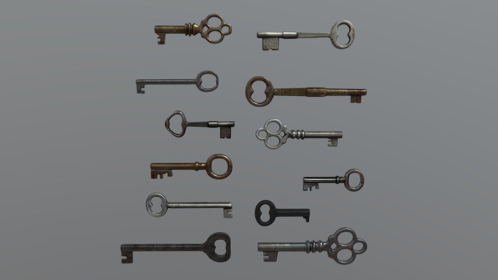 Old Keys Pack - Buy Royalty Free 3D model by 3Dee (@mellydeeis ...