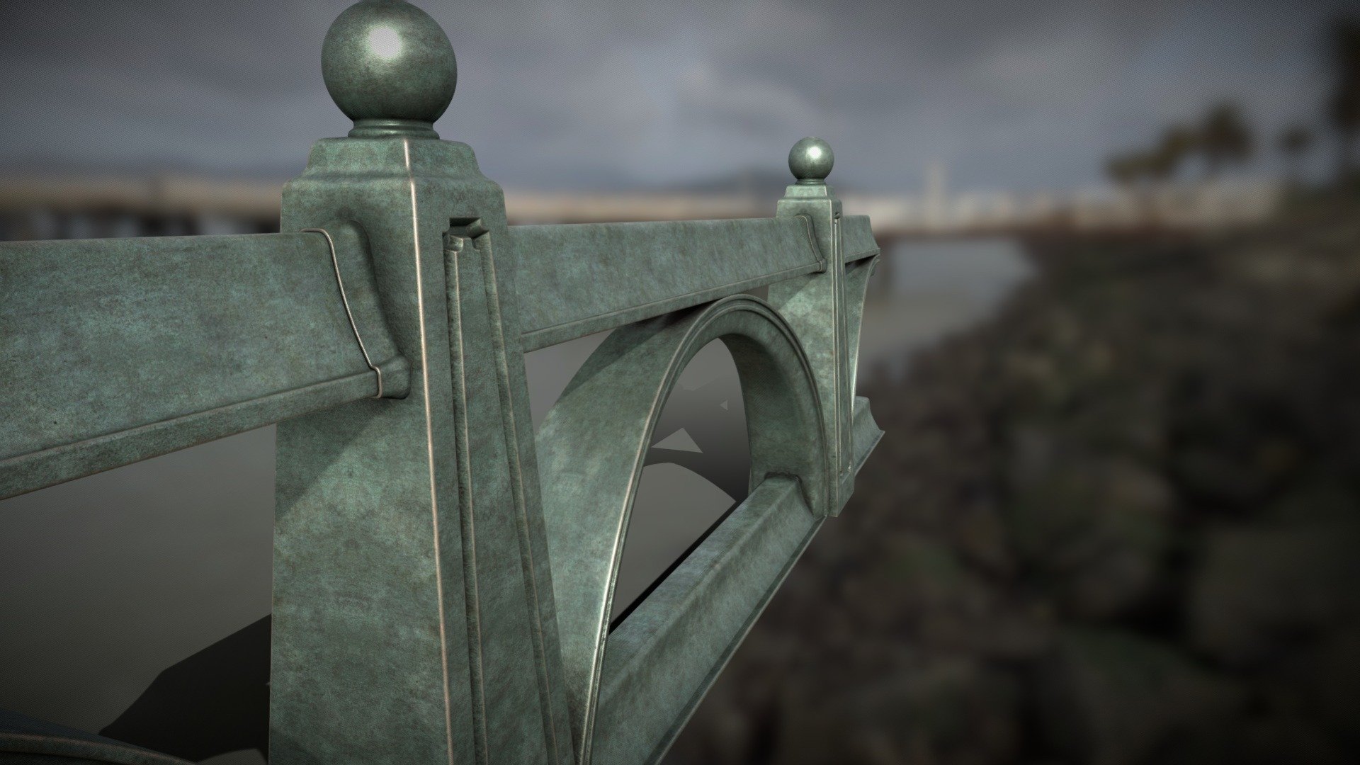 (High) Railing #1 - Download Free 3D model by Sergey (@s.d) [88e026a ...