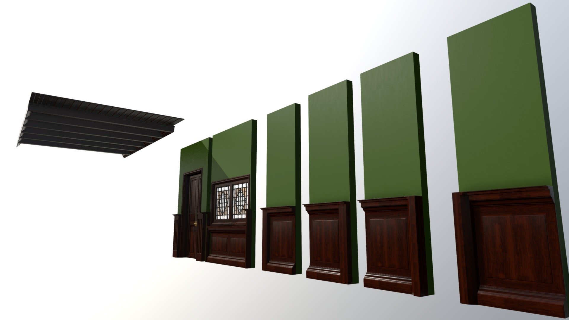 Classic Modular Walls Ceiling (fixed) - Download Free 3D model by ...