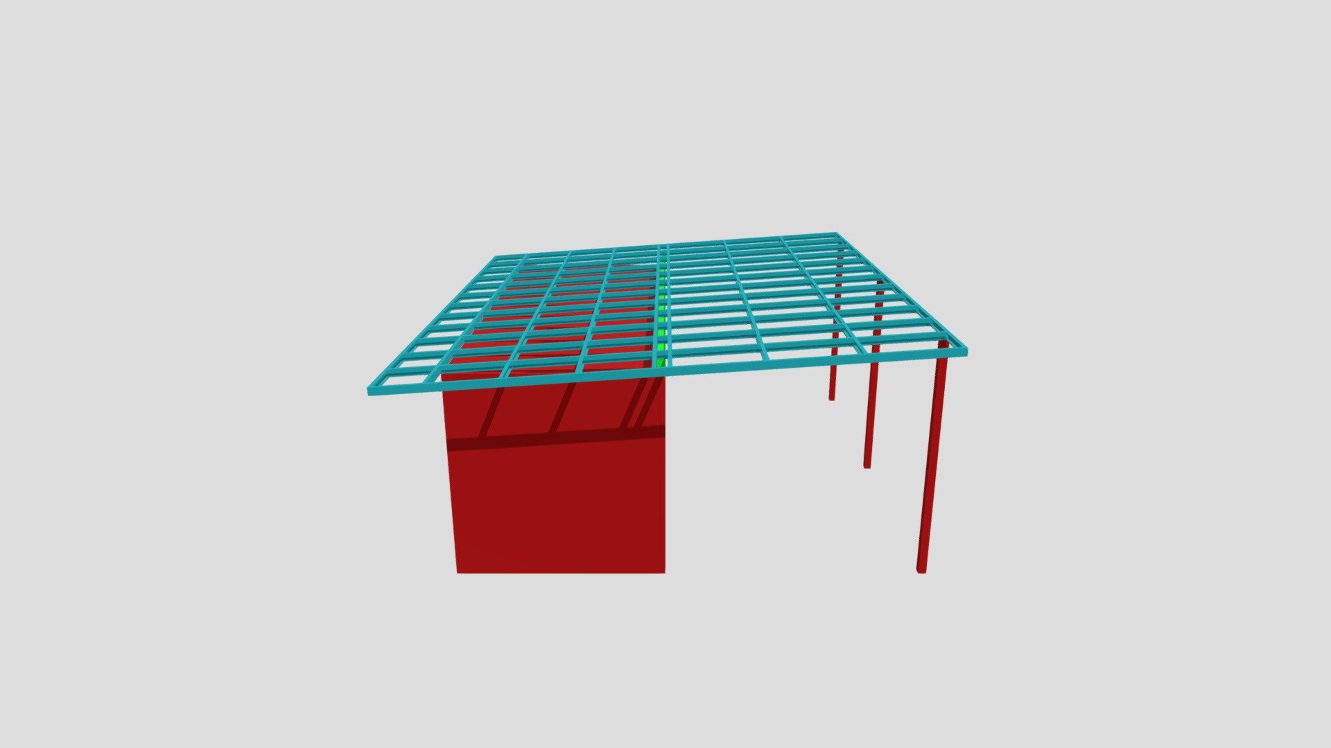 20ft Container Framing 6.0 X 7.2m - Download Free 3D model by Steel ...