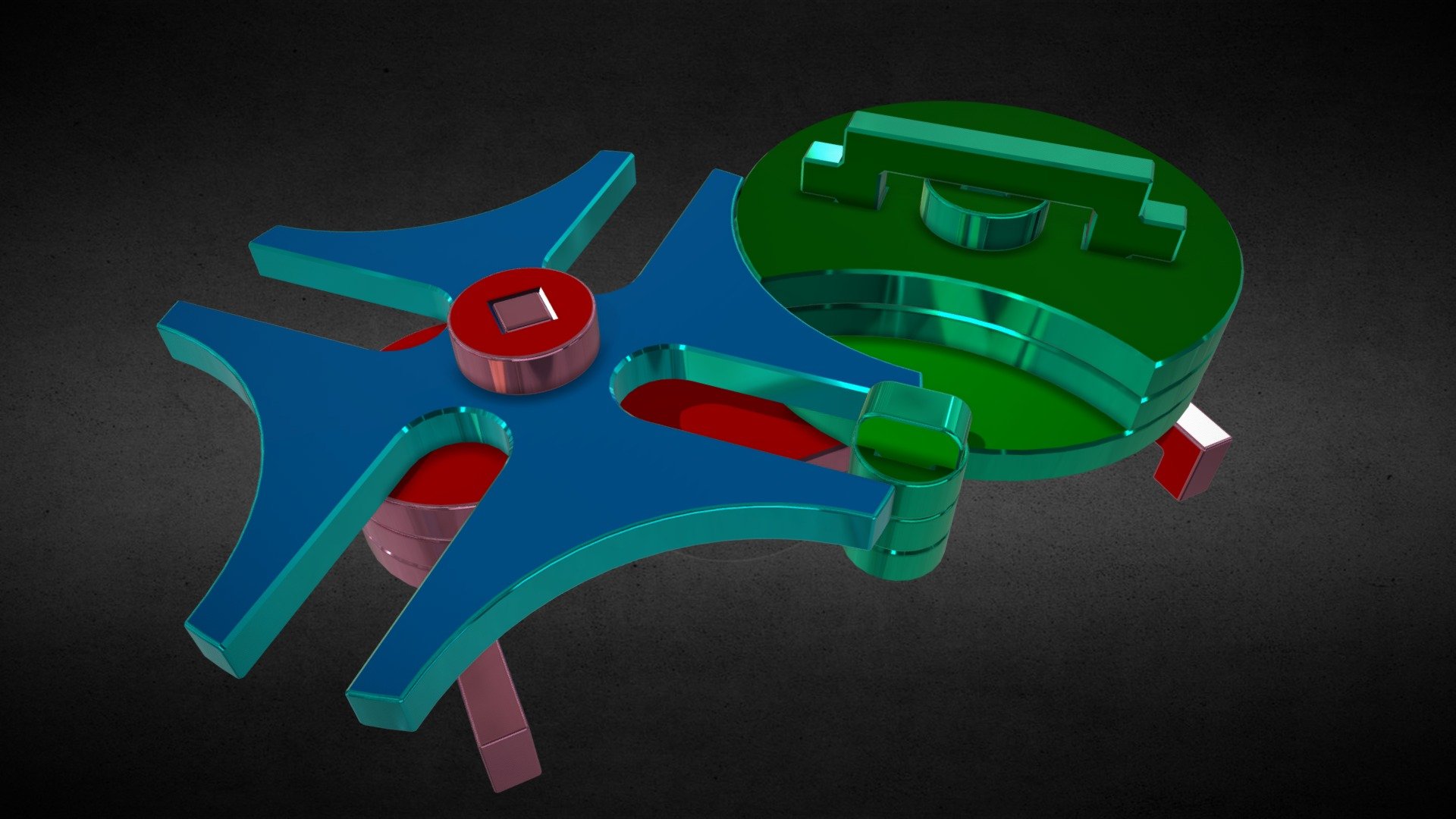 Laser-Cut Geneva Wheel Mechanism - Download Free 3D model by ...