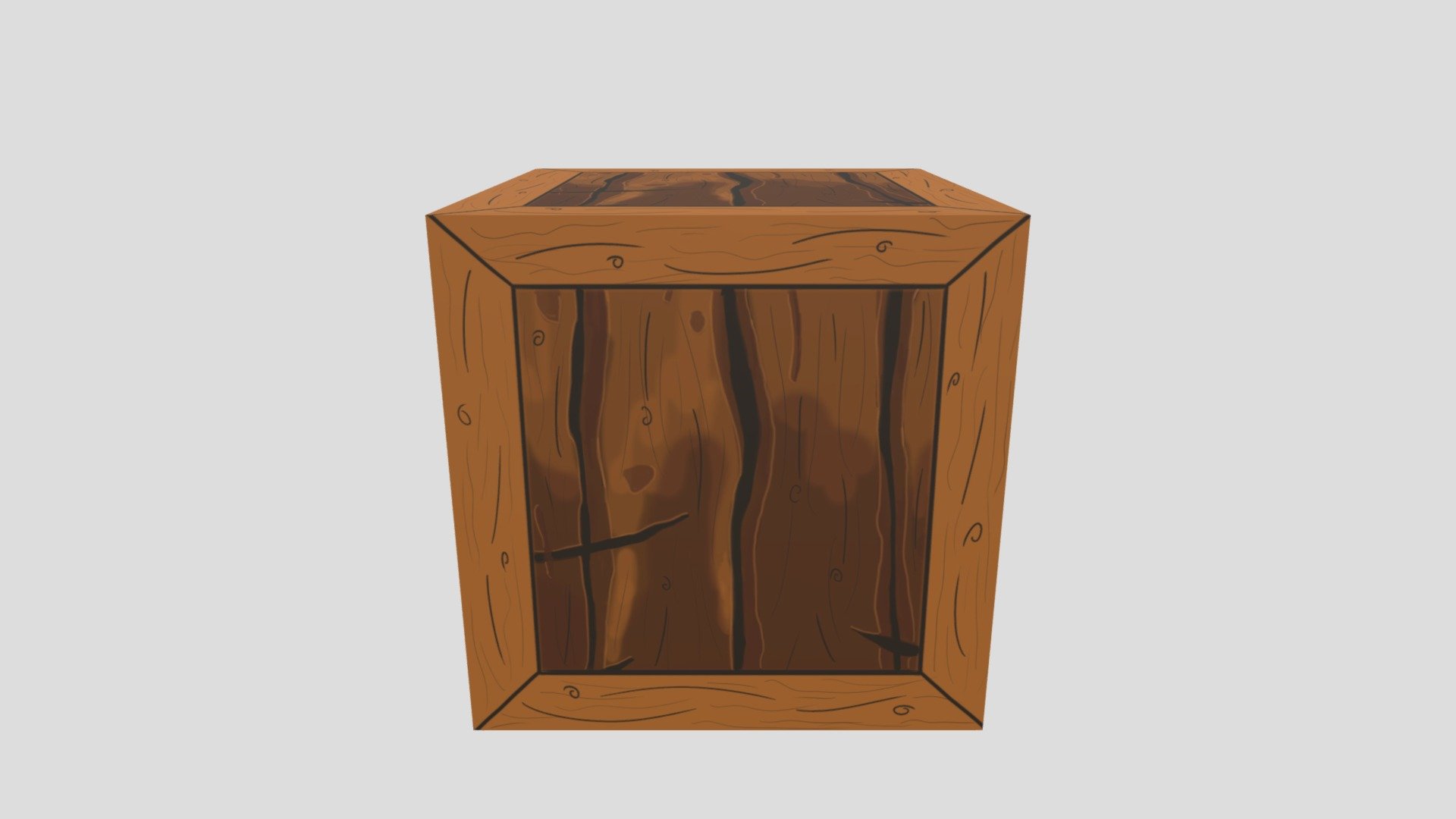 Stylized_Wood_Box - 3D model by Fraz-O9 [88f8251] - Sketchfab