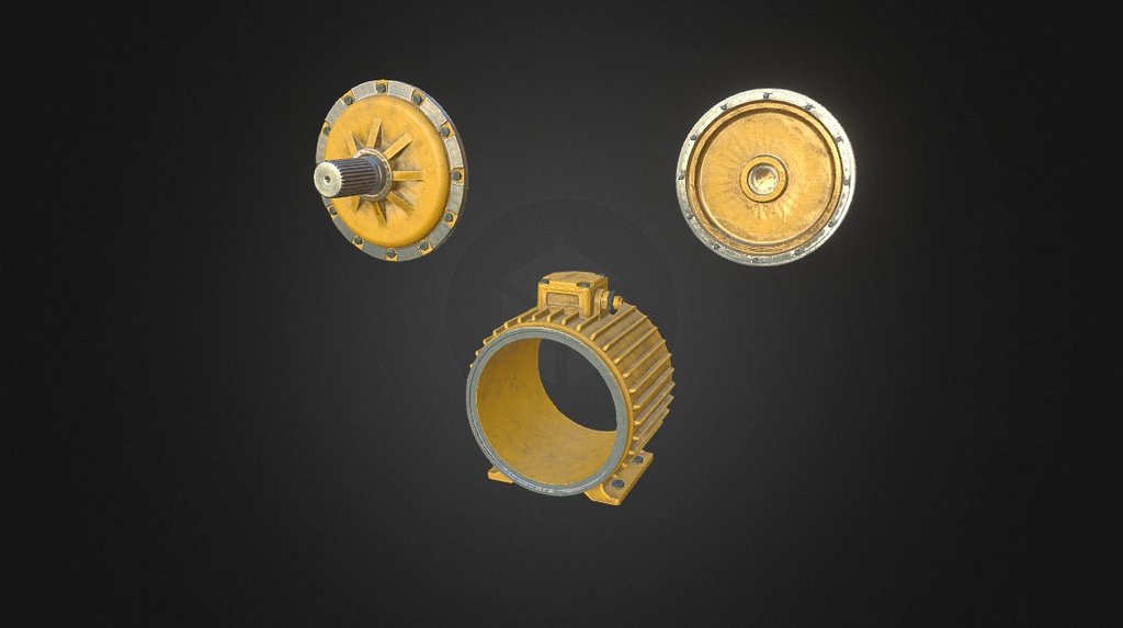 Electric motor structure - 3D model by Axle_ [88fab90] - Sketchfab
