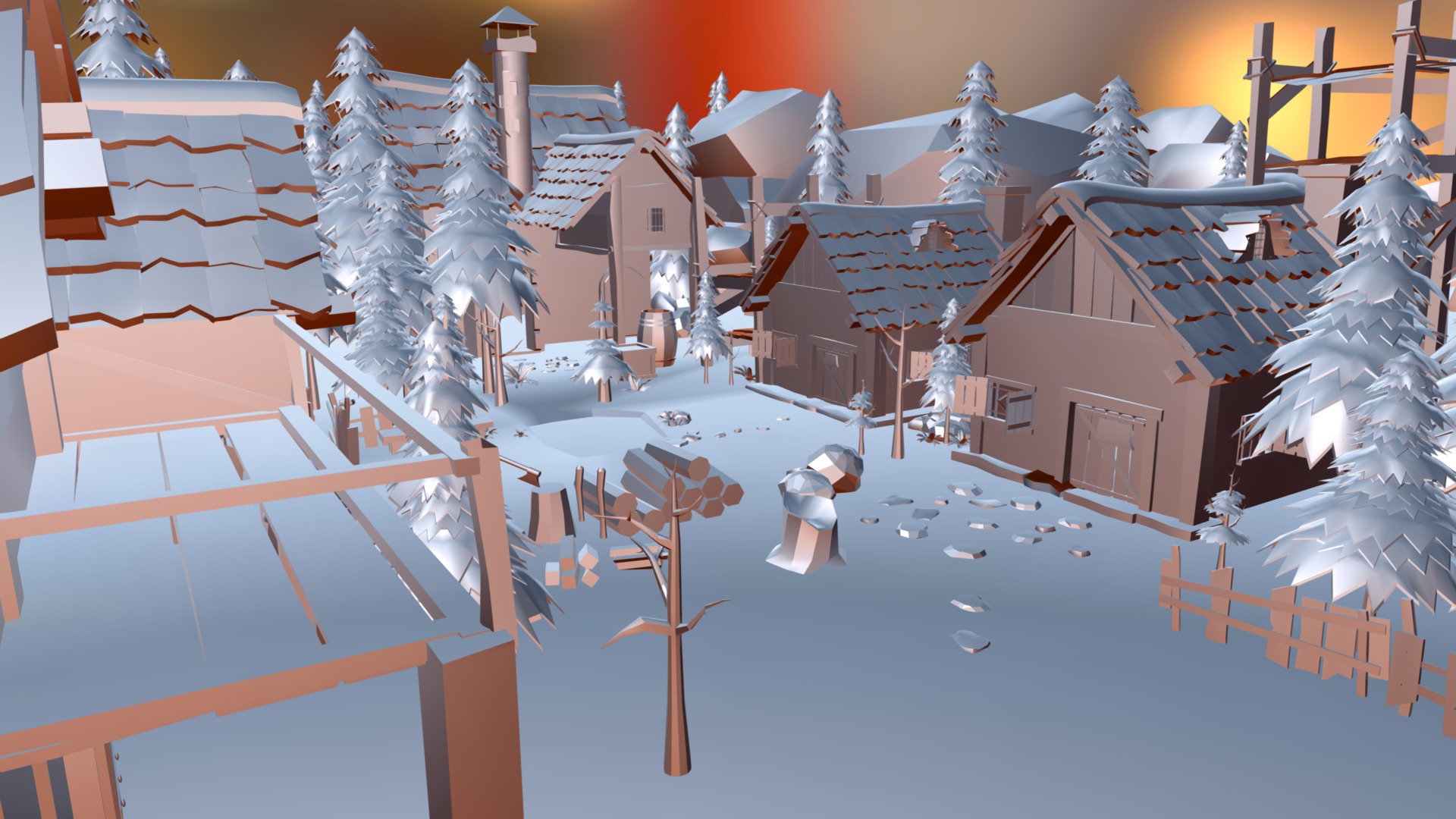 Low poly environment - 3D model by adityamaurya [88fbb5d] - Sketchfab