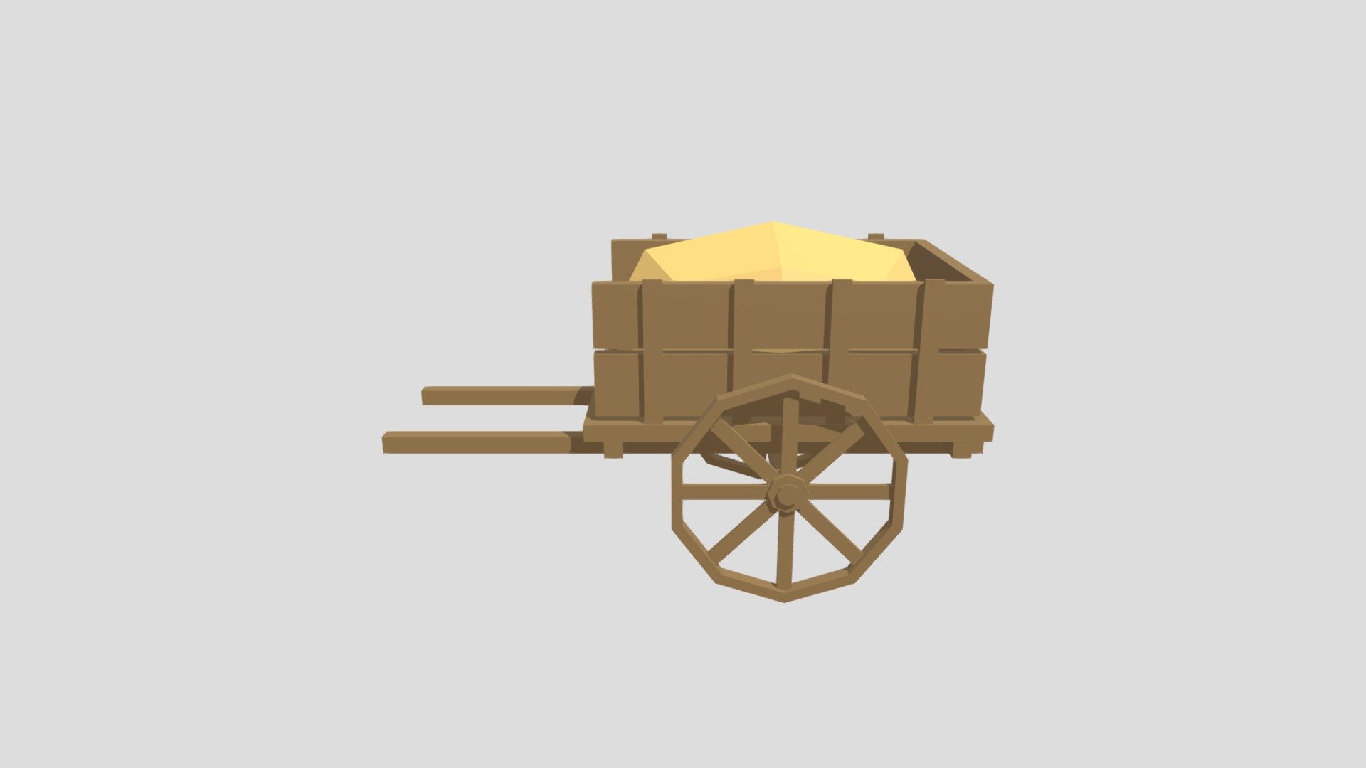 Low Poly Hay Cart - 3D model by David Sadler (@davidsadler) [88fd01f ...