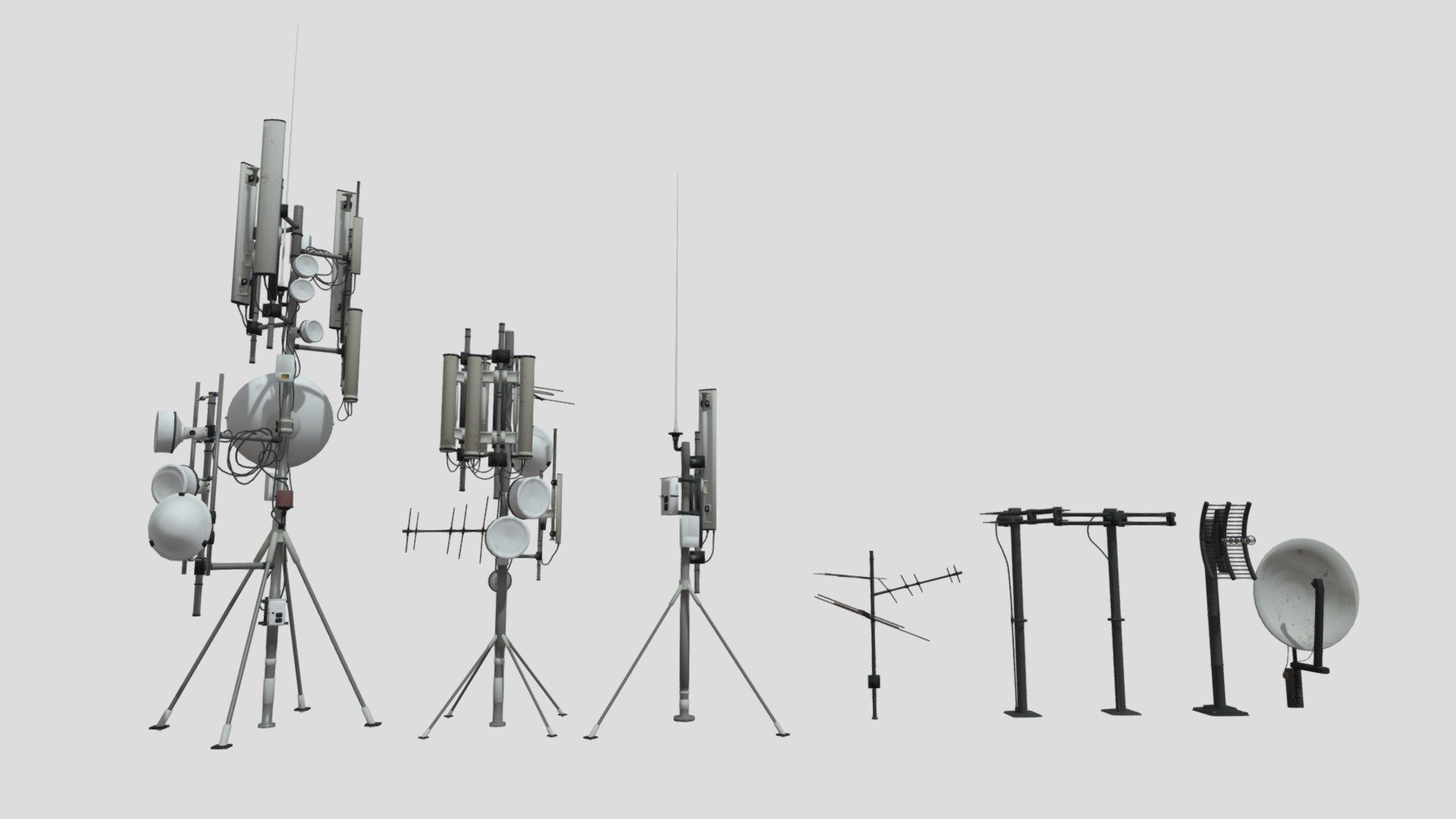 Rooftop Props Low-poly - Buy Royalty Free 3D model by 7midaart [88fd7e2 ...