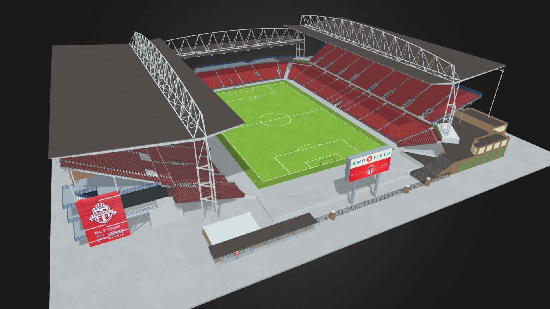 BMO Field Outdoor Stadium Toronto Canada - 3D model by nuralam018 ...