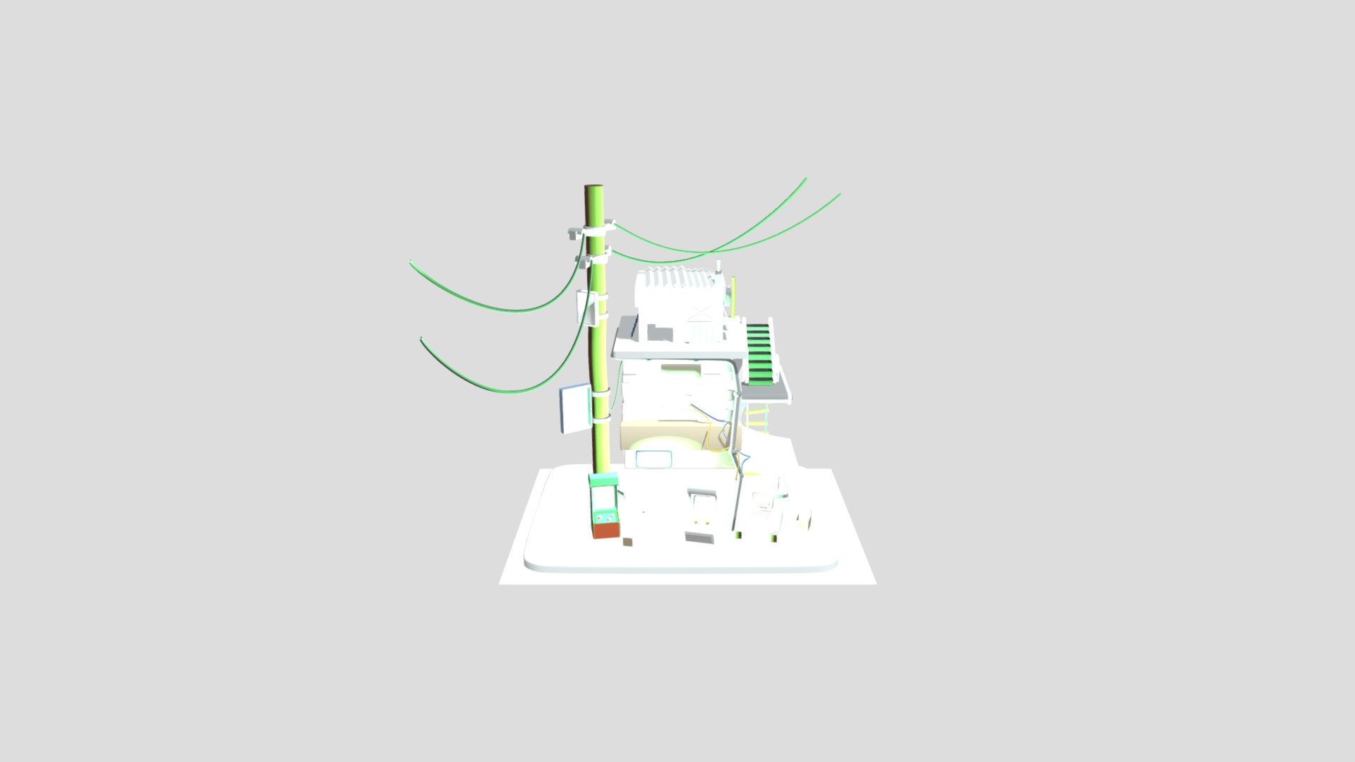 retro building - 3D model by yai_poti_poti [8904a12] - Sketchfab