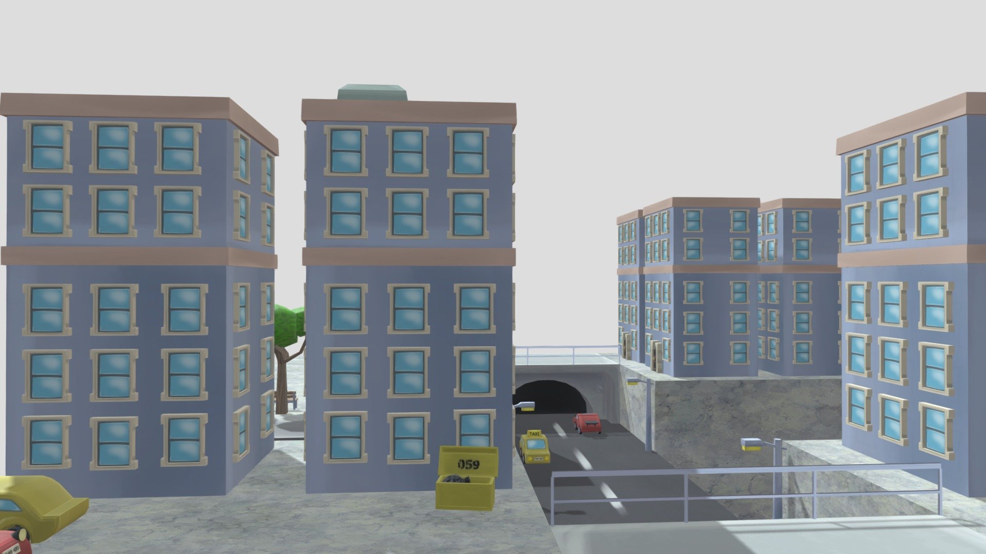 small_city_environment - 3D model by convrseai [8905898] - Sketchfab