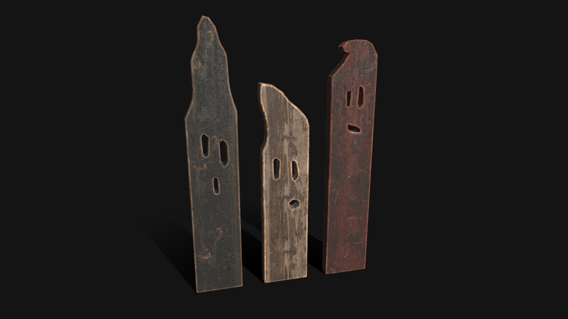 Spooky Ghost Planks Halloween Decoration - Buy Royalty Free 3D model by ...