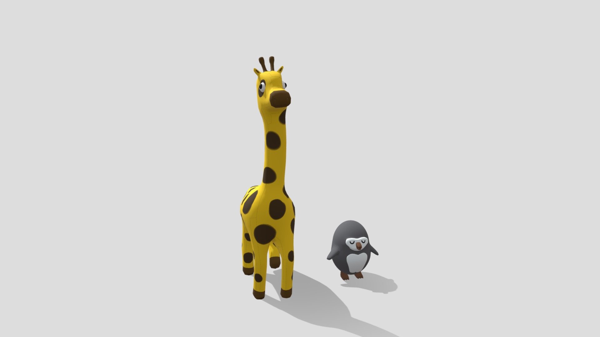 Two Friends - Download Free 3D model by aniina [8919198] - Sketchfab
