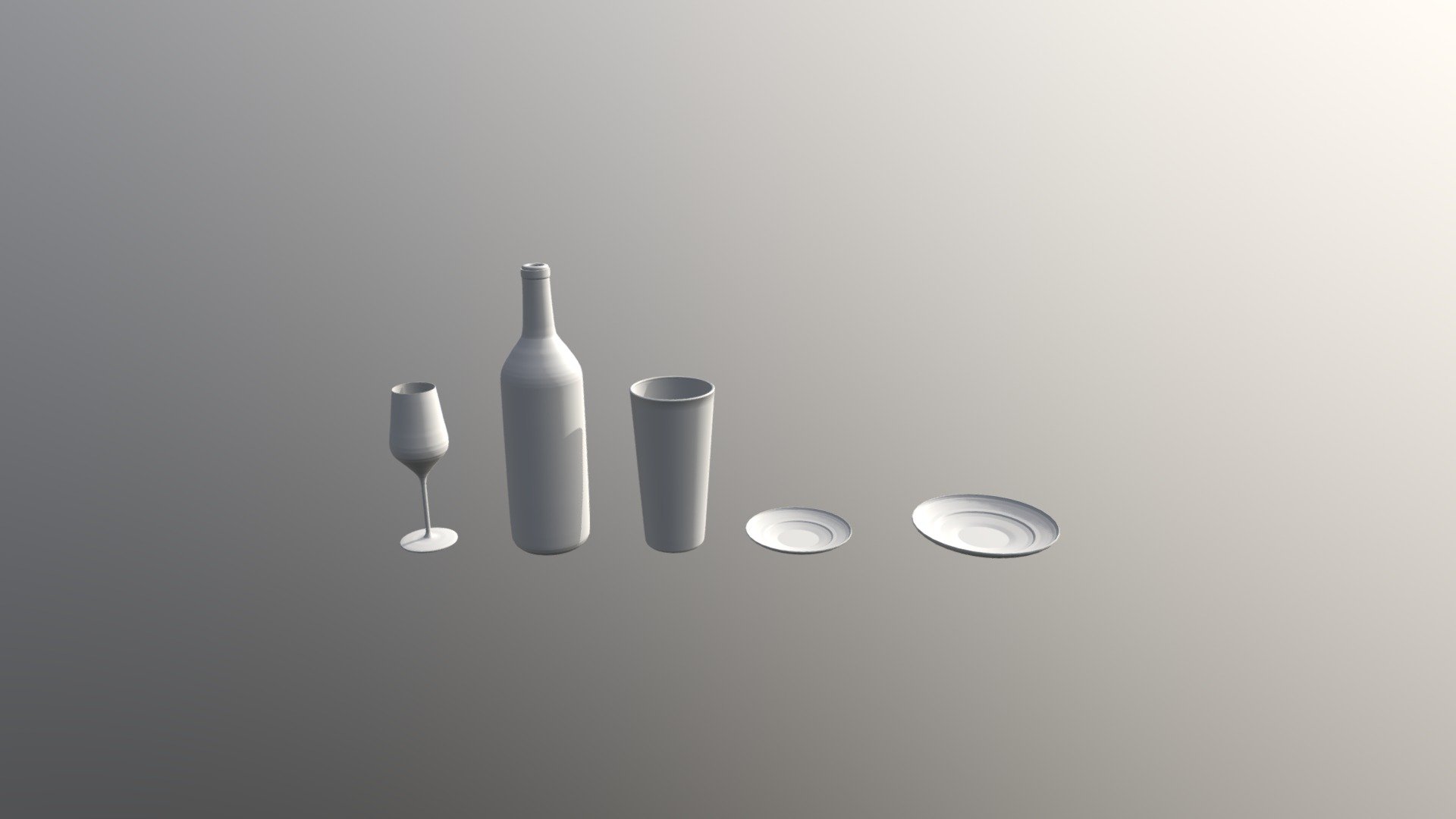 Glasses and Plates - 3D model by ccollop0 [891d9cd] - Sketchfab
