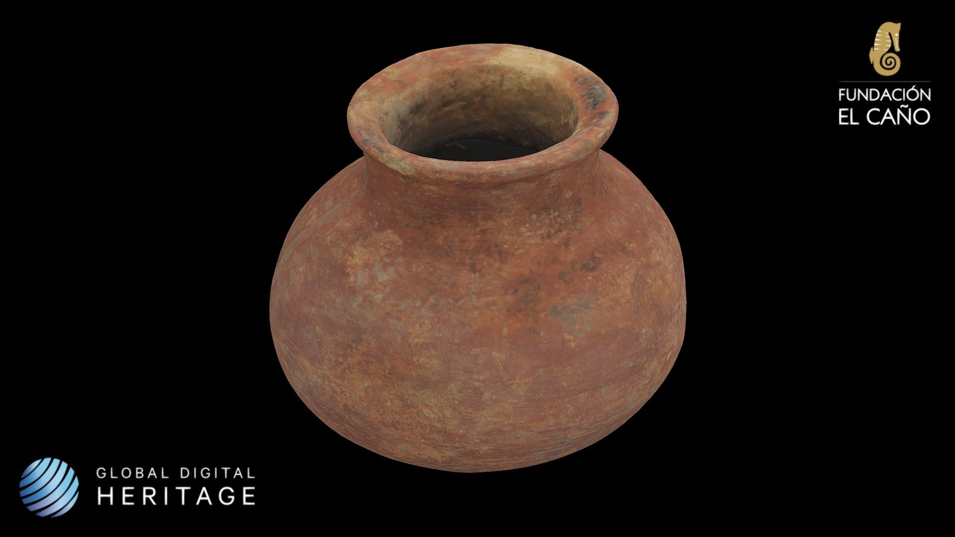 Globular jug with red slip, El Caño, Panama - Download Free 3D model by ...