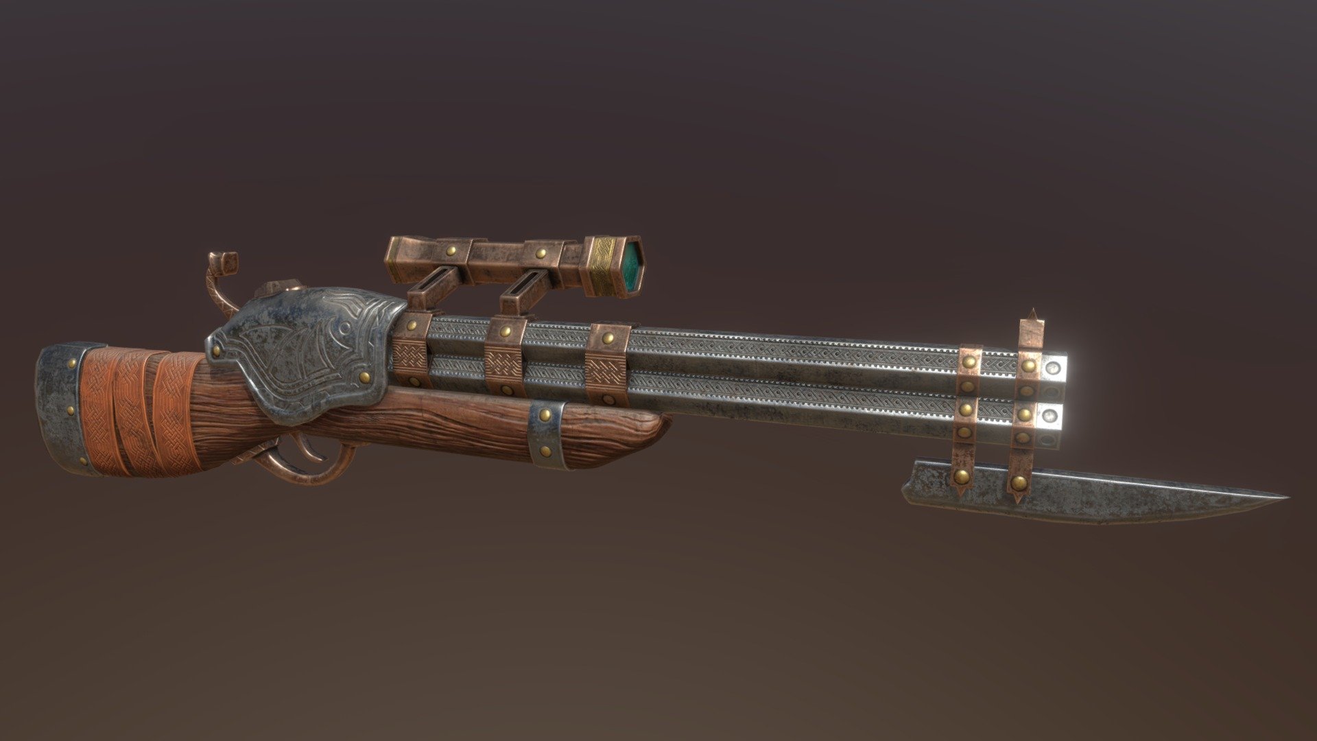 Stylized Dwarf rifle - 3D model by PsyFax [8921ead] - Sketchfab