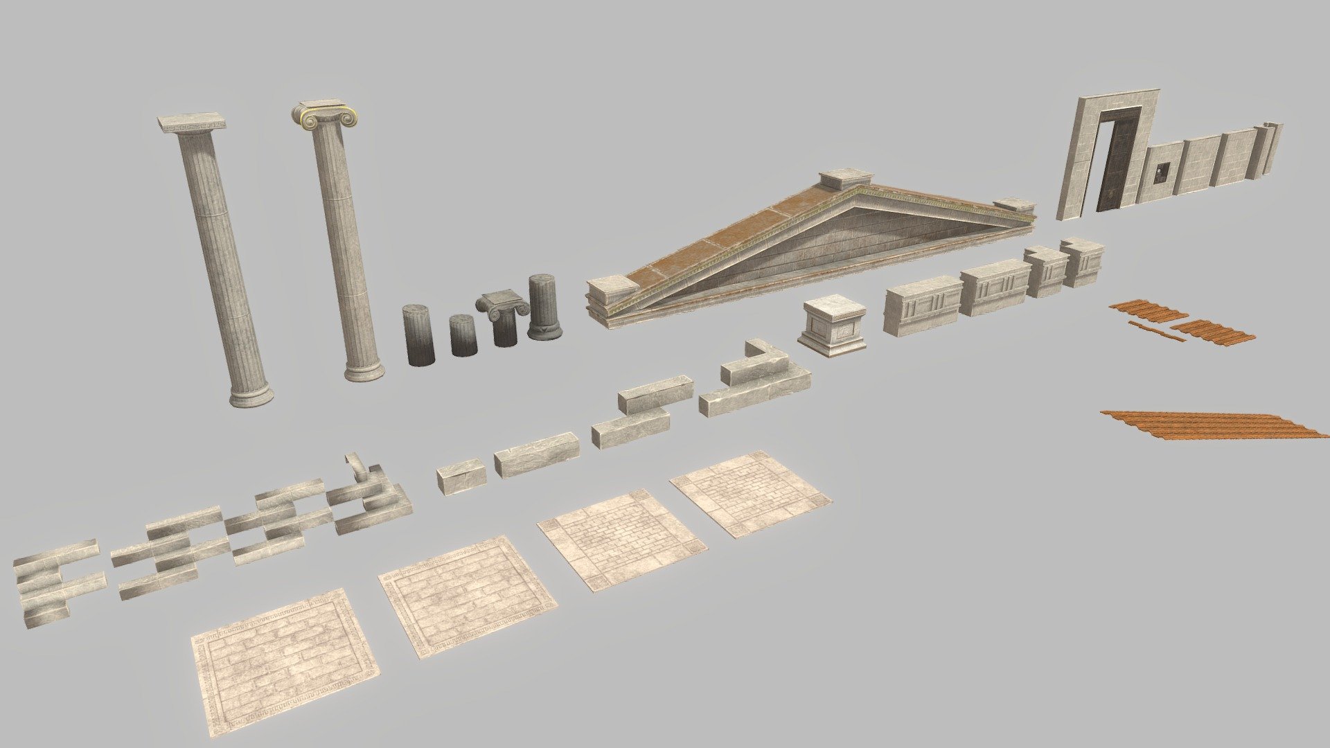 Ancient Temple Modular Kit - Buy Royalty Free 3D model by MMC Works ...
