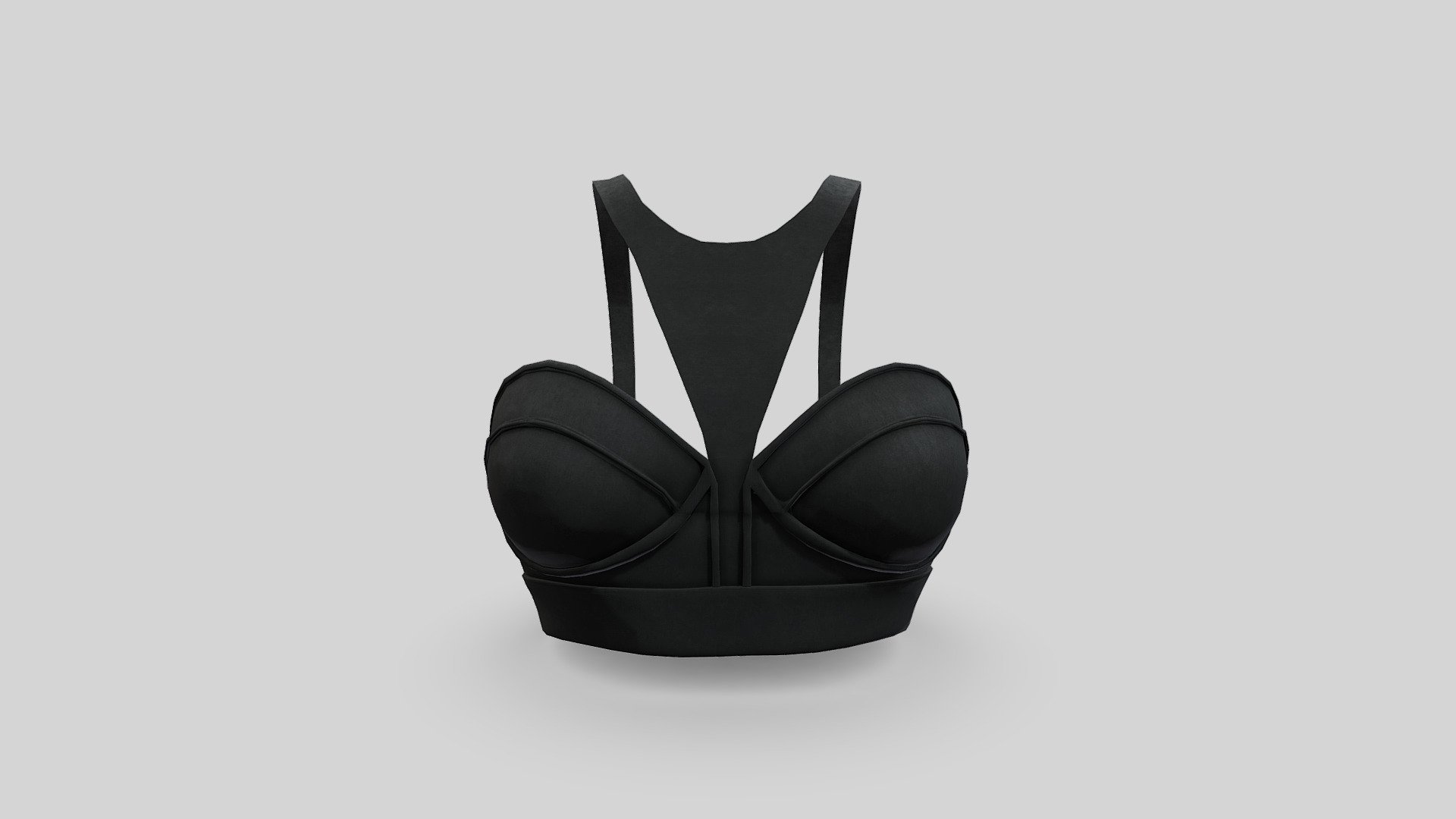Black Bralet Female Top - Buy Royalty Free 3D model by 3dia [892b814 ...