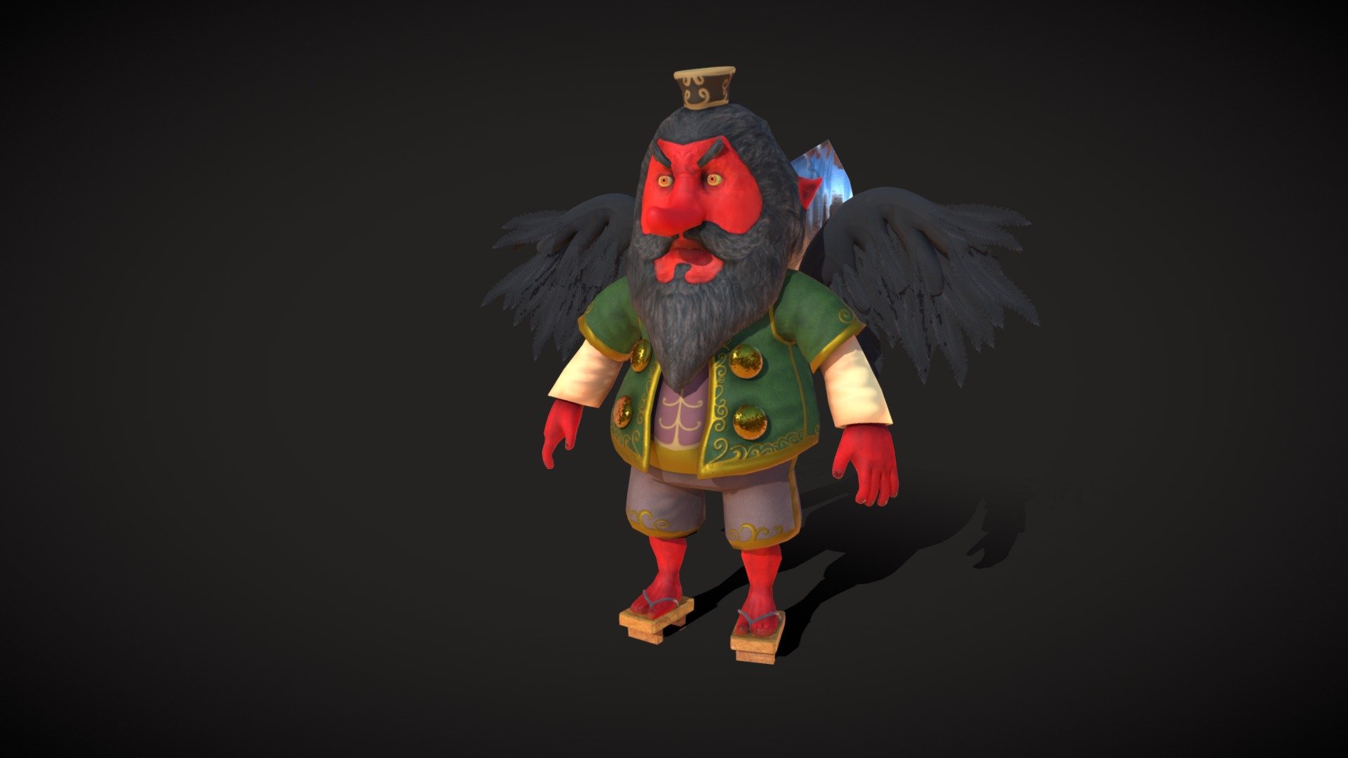 konoha tengu - Low Poly Realtime Character - Buy Royalty Free 3D model ...