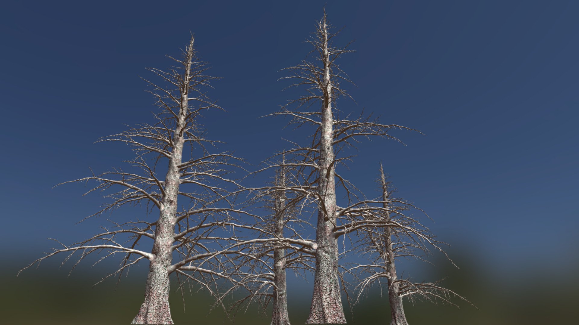 4 Dead Fir Trees Pack (ultrahigh-Poly) - Download Free 3D model by ...