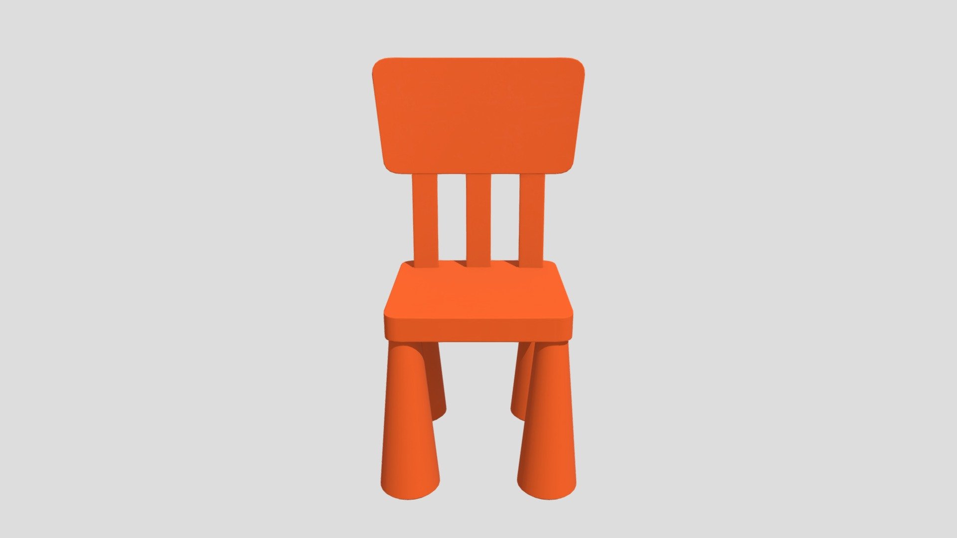 orange kid's chair - Download Free 3D model by thamisha.R [8937fac ...