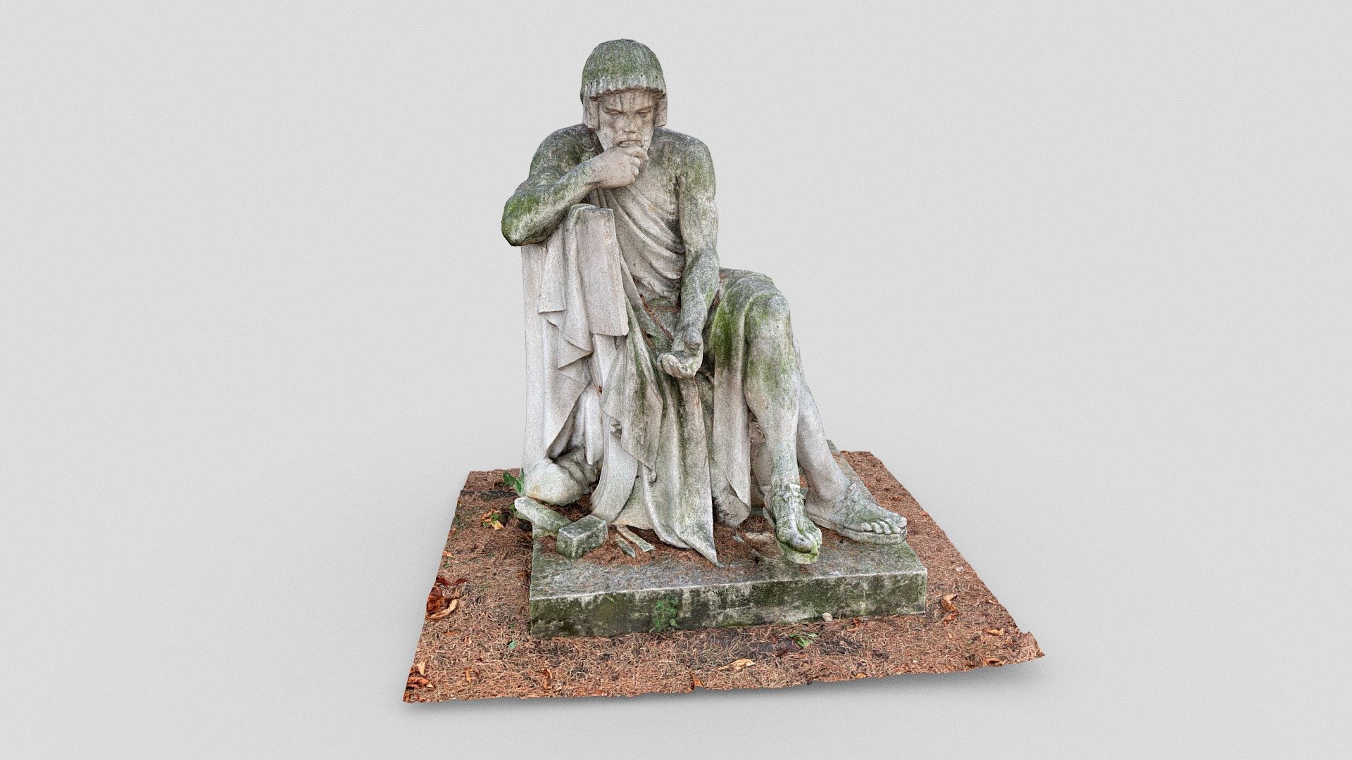 Stone statue "thinking" - Download Free 3D model by Emm (@edemaistre ...