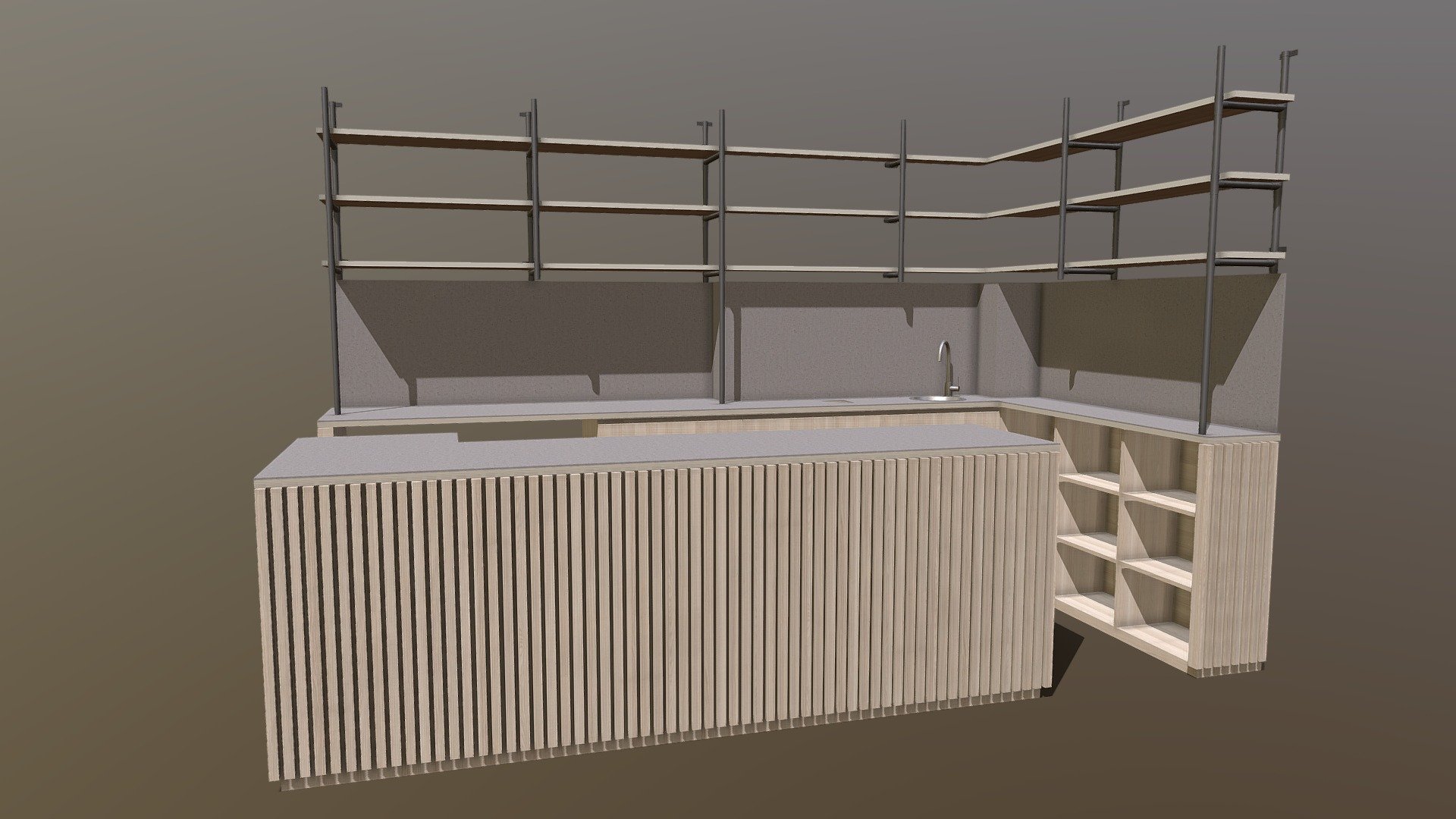 Service Counter - 3D model by Concepts [8939154] - Sketchfab