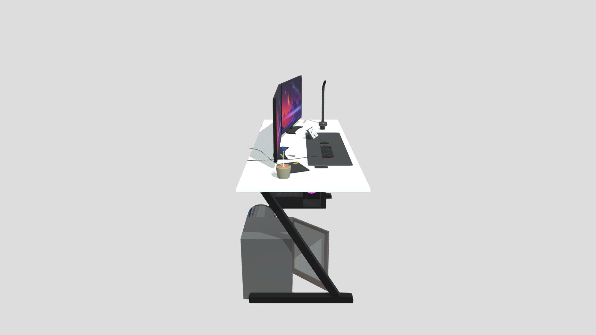 computer_setup - 3D model by qiberschool [893bc17] - Sketchfab