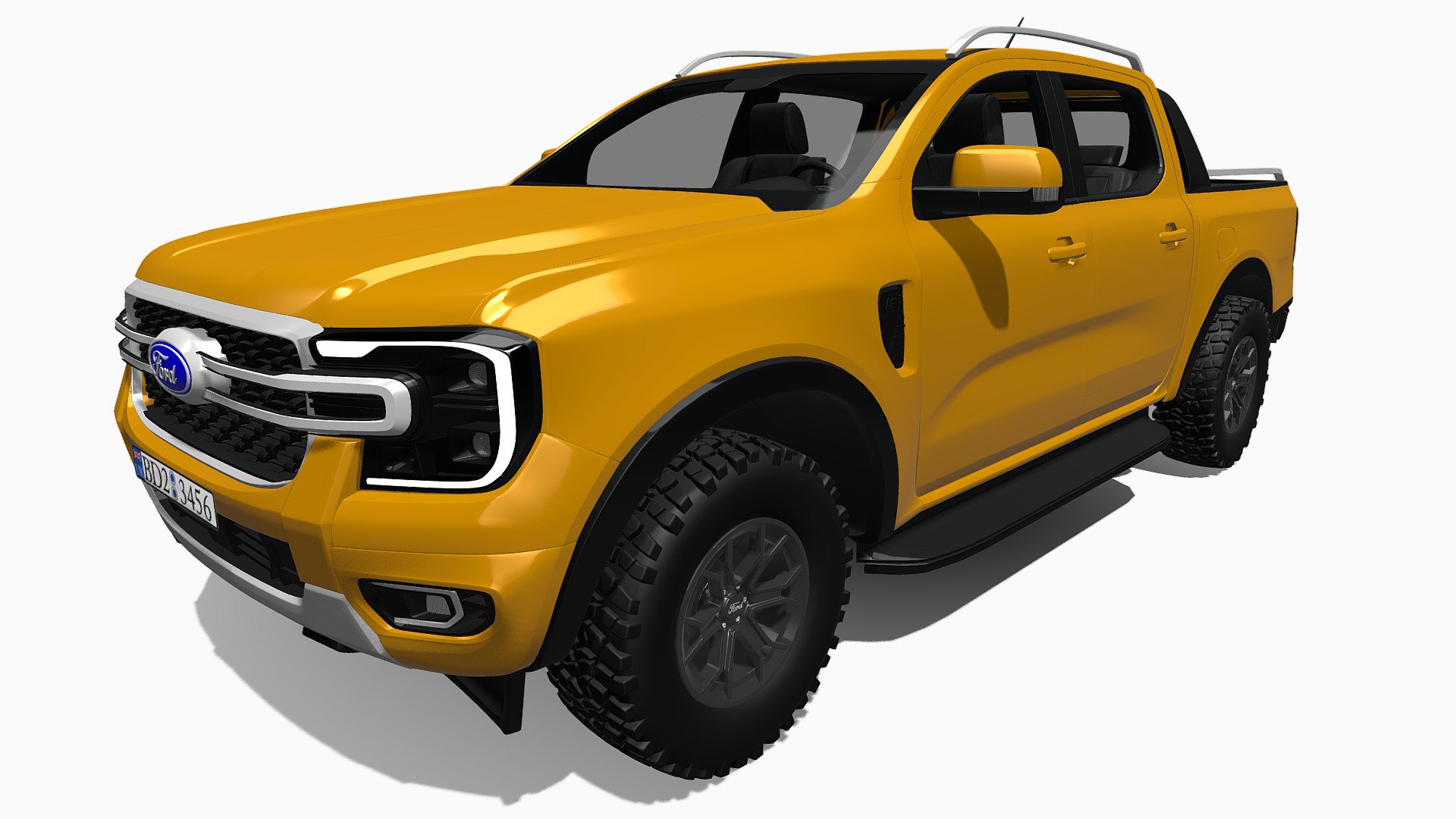 Ford Ranger Platinum (Yellow) - Buy Royalty Free 3D model by Vaidanshi ...