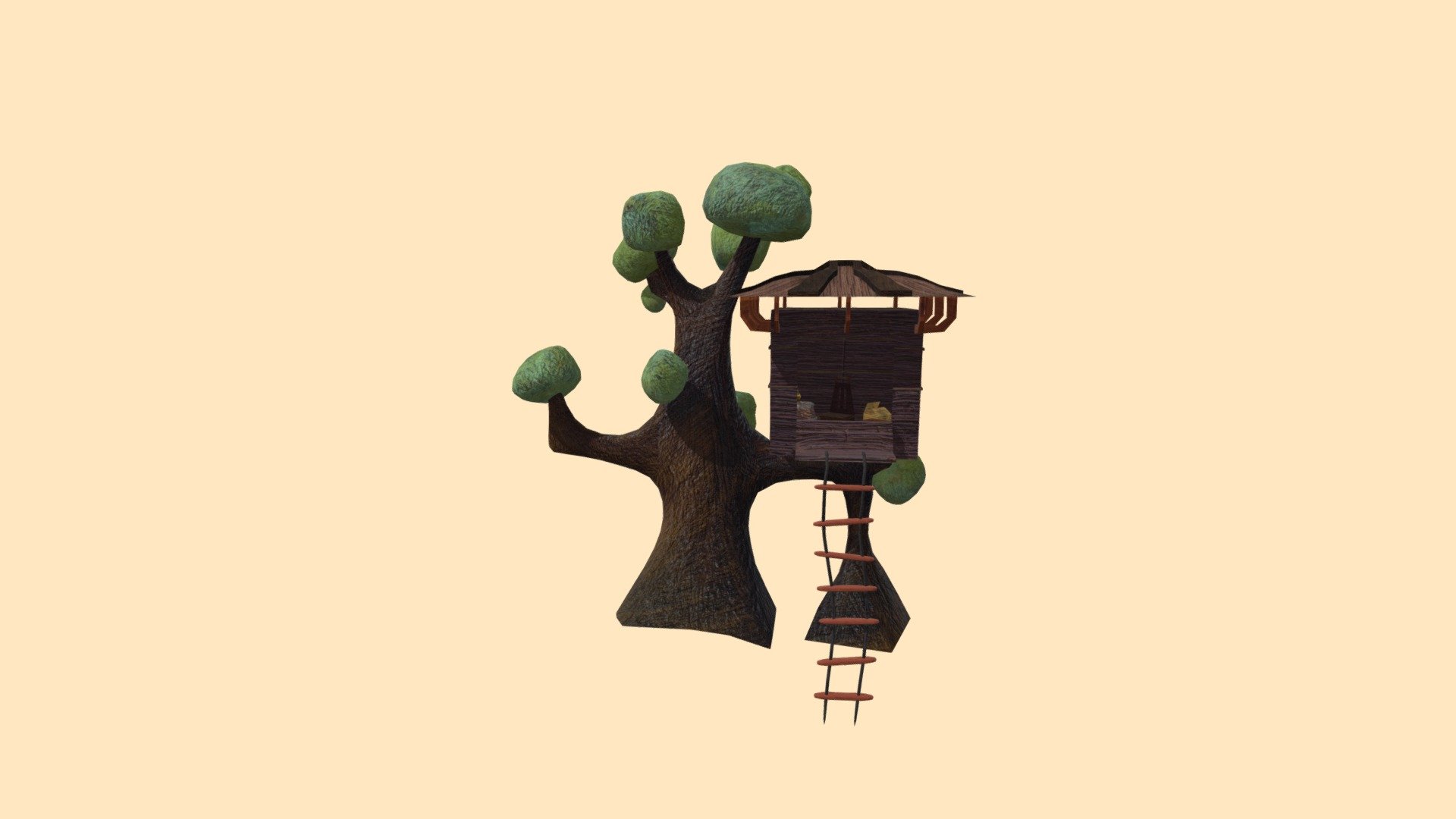 LowPoly Treehouse - 2023 - 3D model by oltanersoy [893e275] - Sketchfab