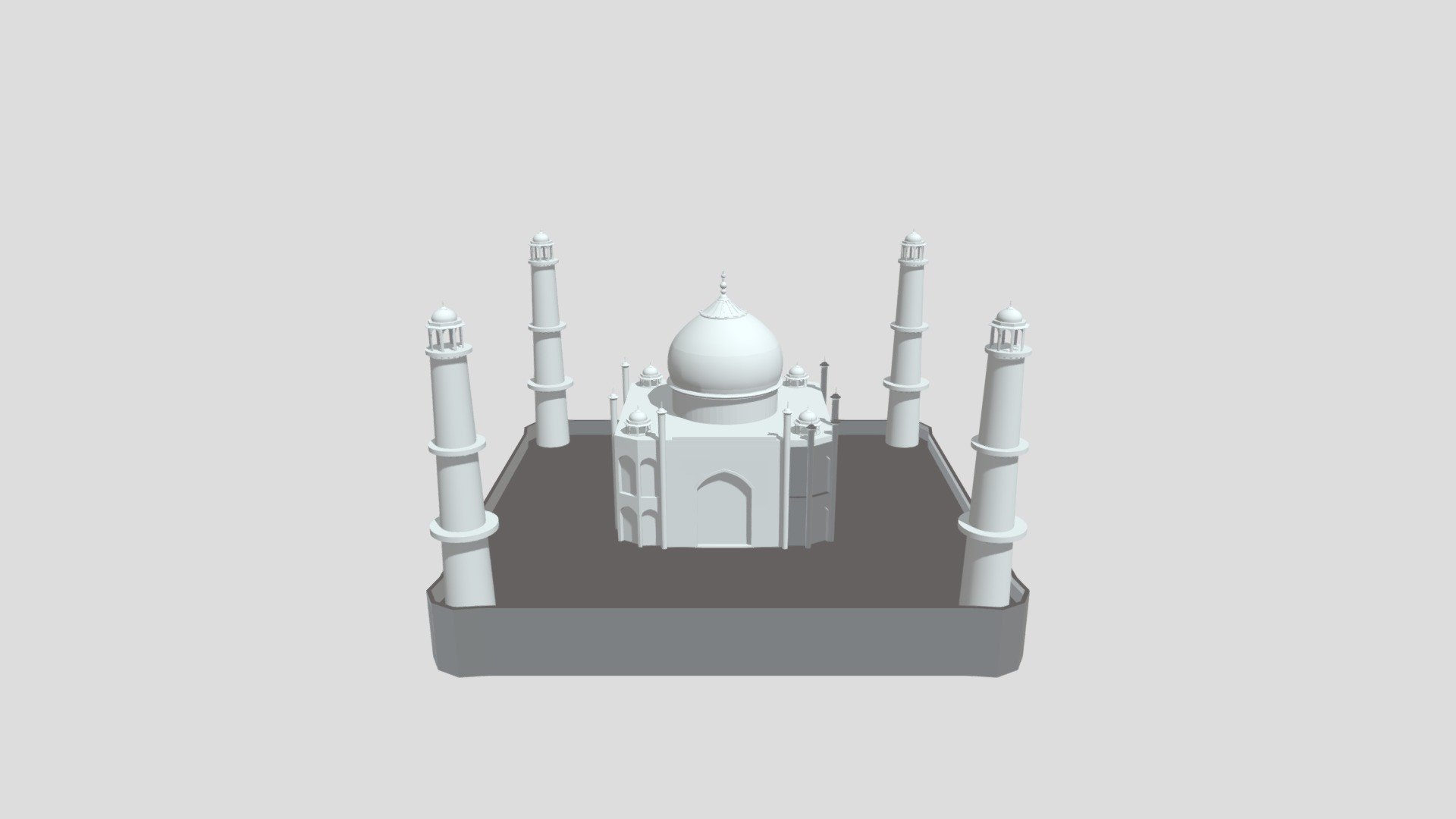 TAJ MAHAL - Download Free 3D model by contactrakesh1982 [893e3c4 ...