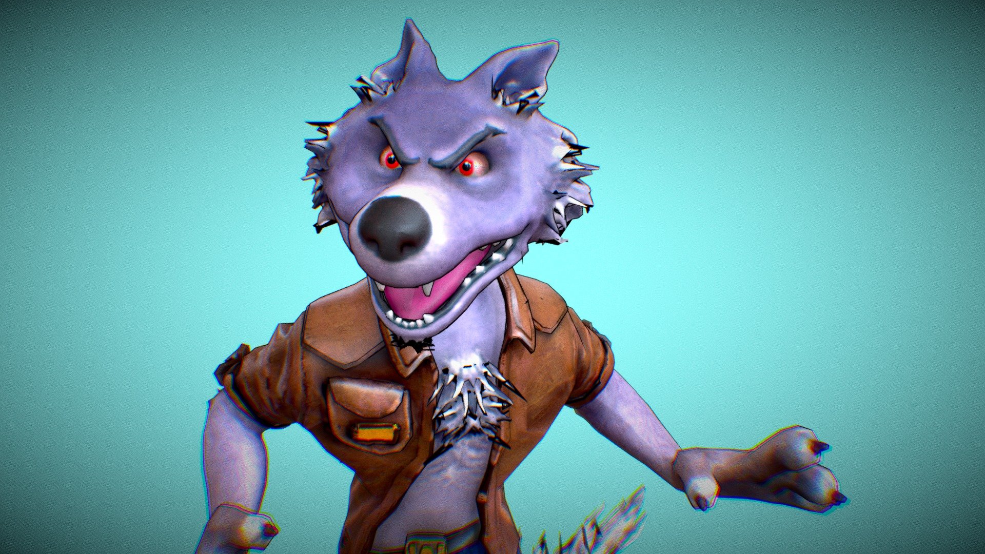 Stylized Wolf Humanoid game ready & rigged - Download Free 3D model by ...