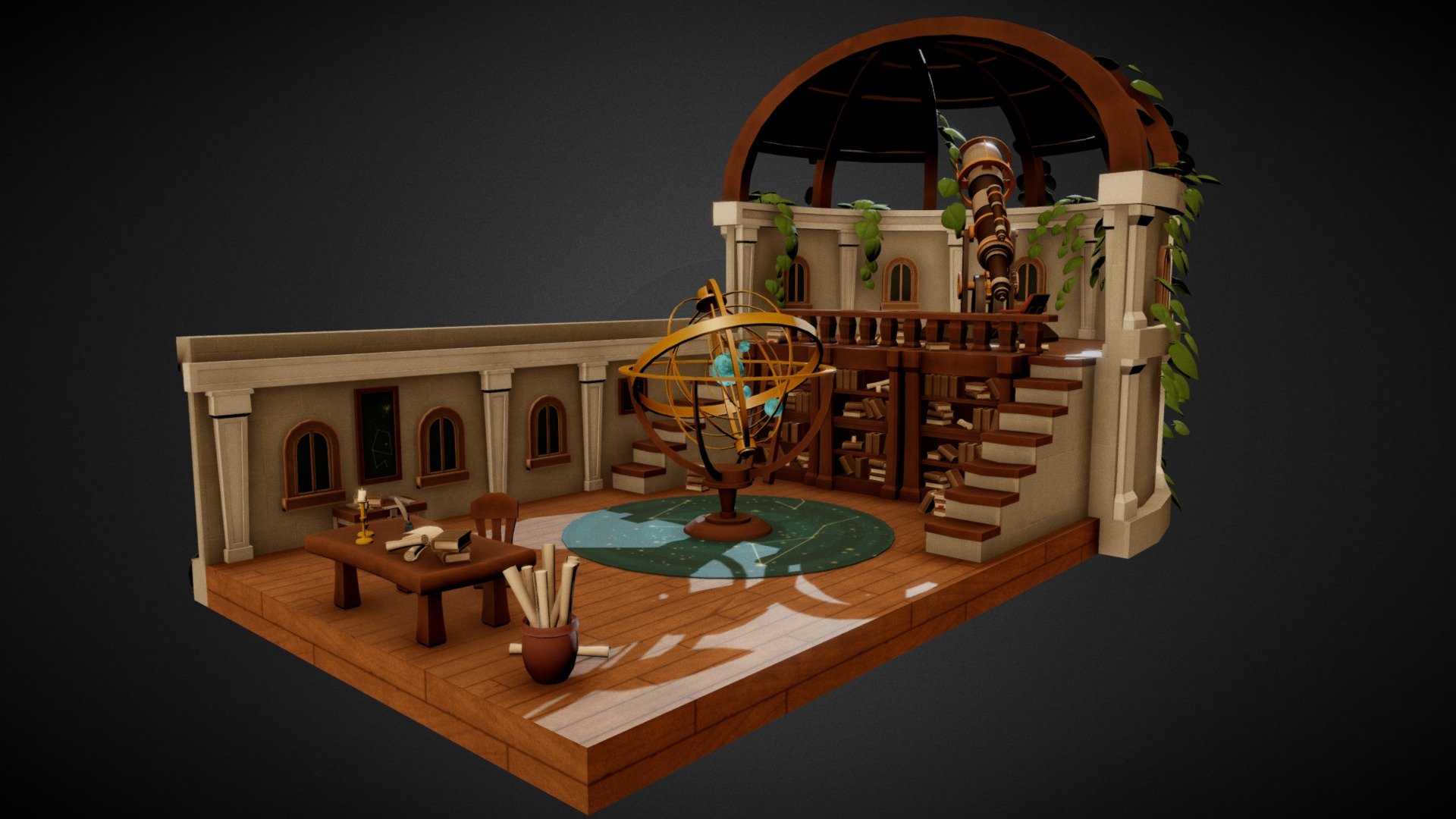 Observatory - 3D model by watermelon549 [89421e9] - Sketchfab