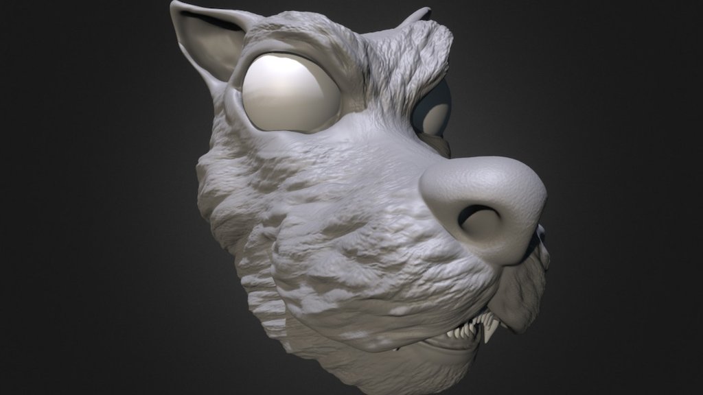 Doggy fur test. - 3D model by Stark (@stark3d) [89429b7] - Sketchfab