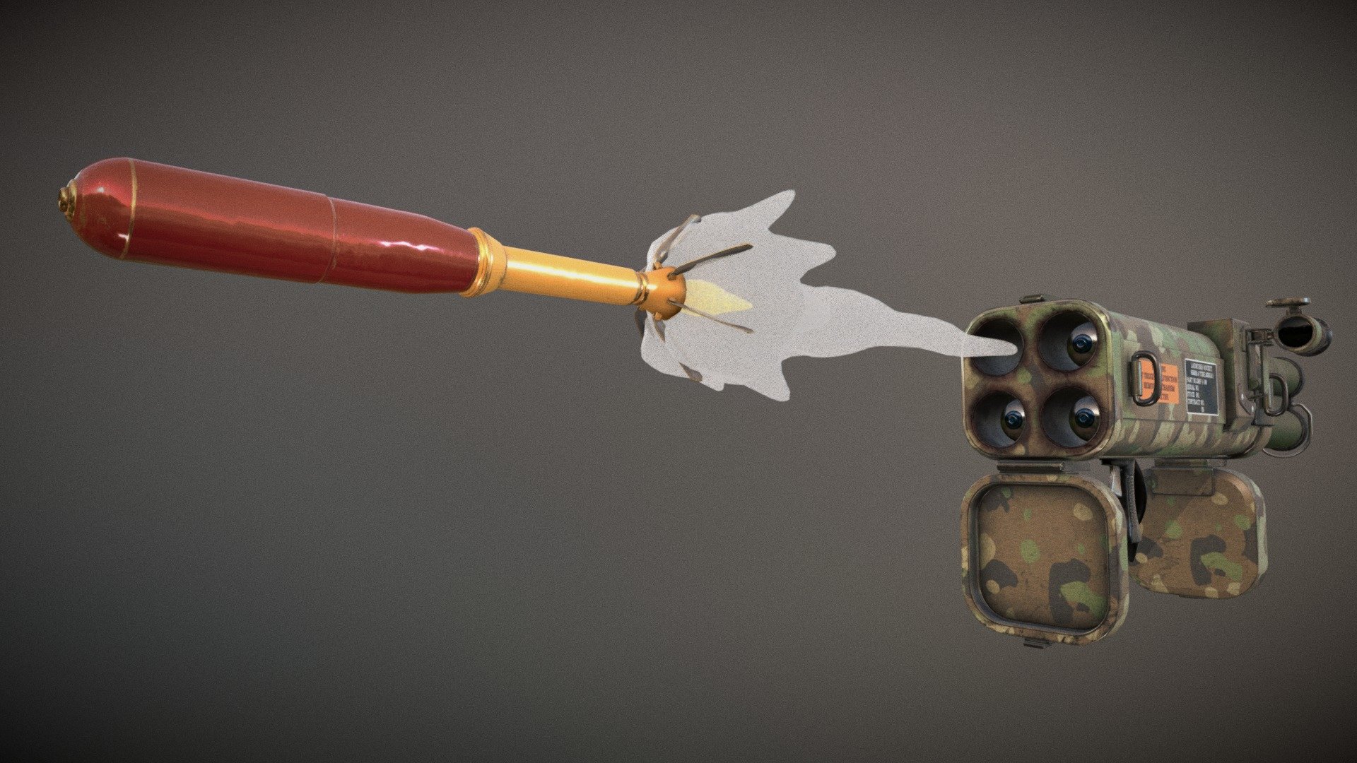 M202 A1-FLASH (Woodland camouflage Ver.) - 3D model by Sean Chang ...