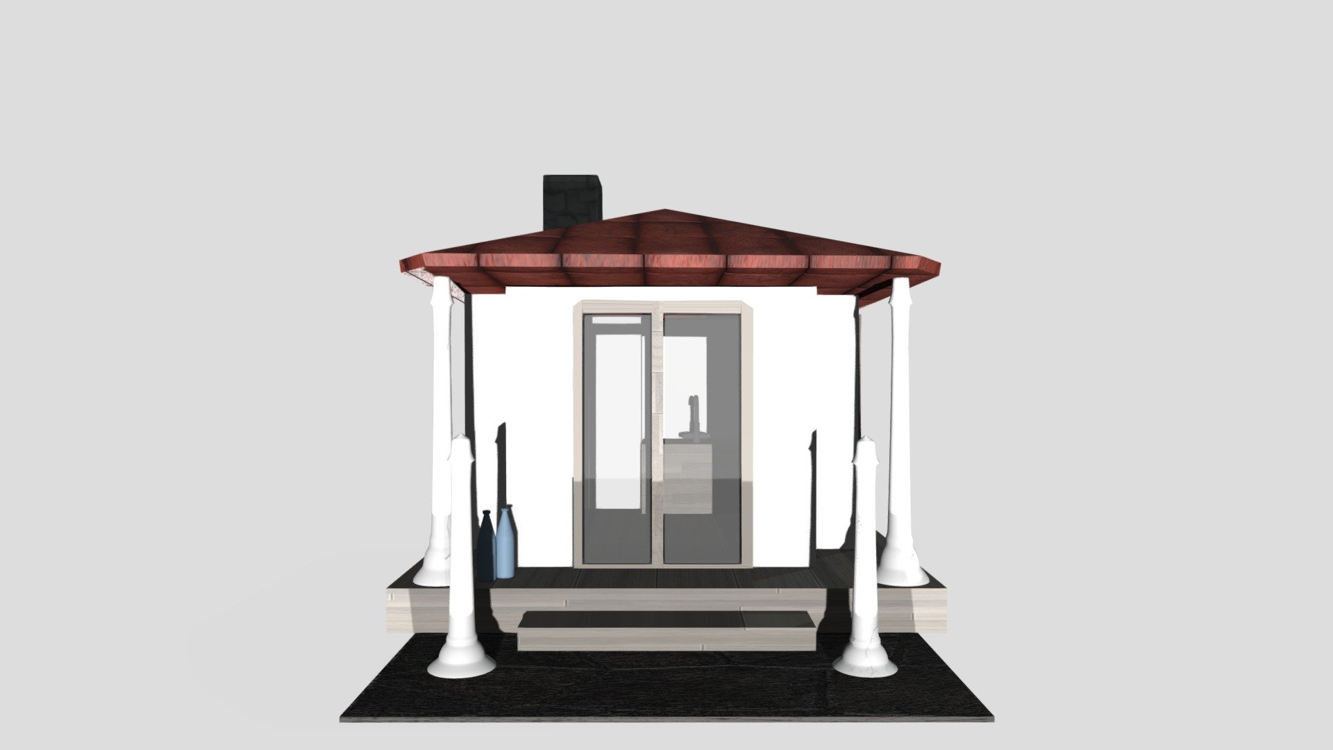 dom-sekela-bateria-flaška-stlpy-kain-rubicka - 3D model by ...