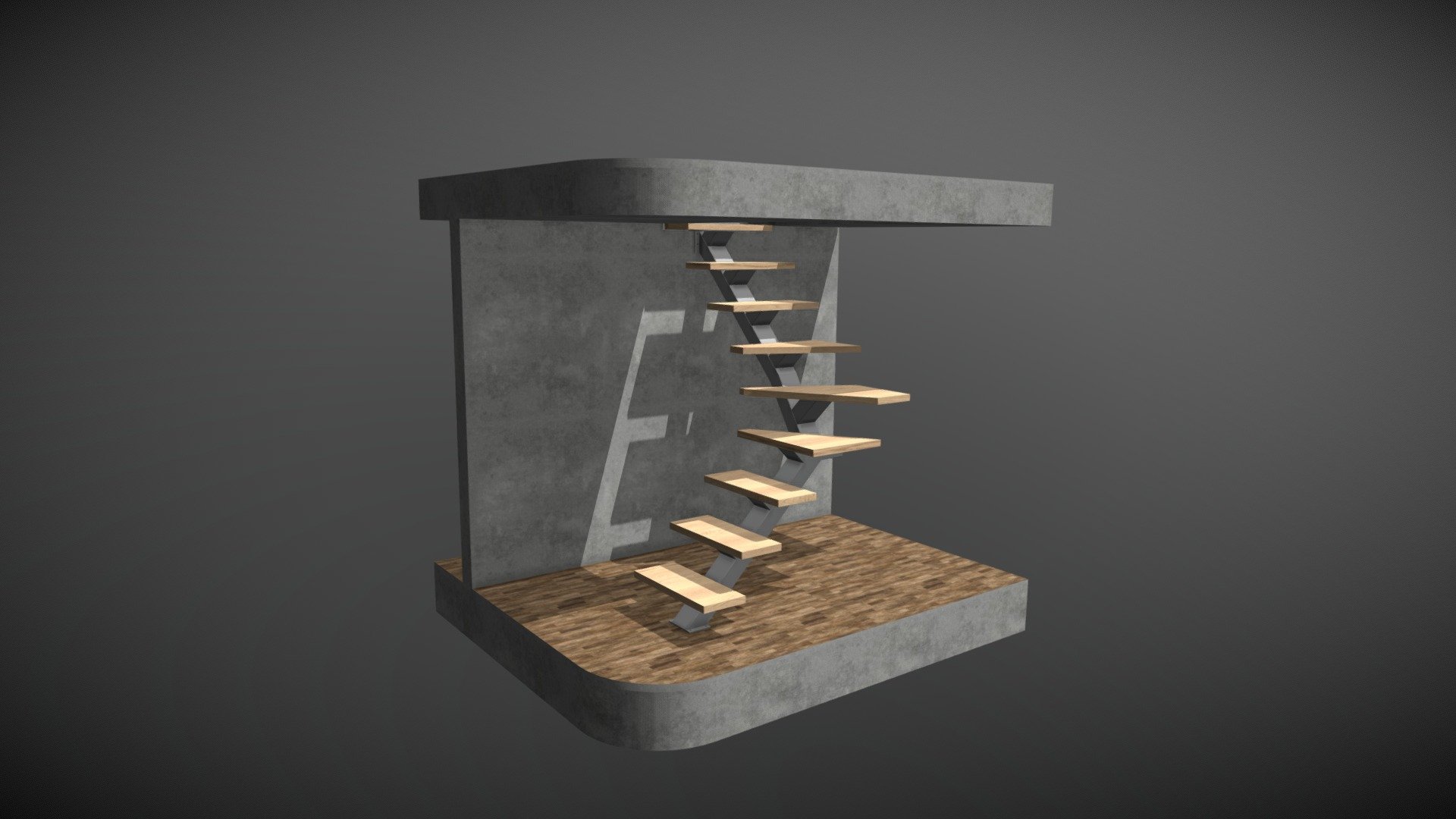 L- Shape One Stringer H=2500mm v.1 - 3D model by Tony.Kornelutchios ...