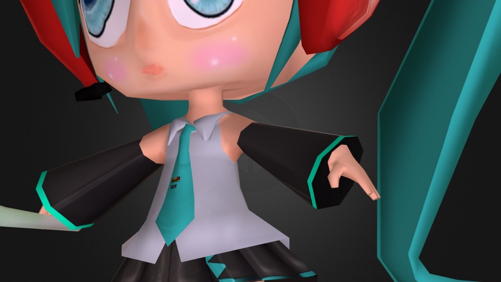 Hatsune Miku (Chibi Lowpoly) - 3D model by manhdepzai [895701f] - Sketchfab