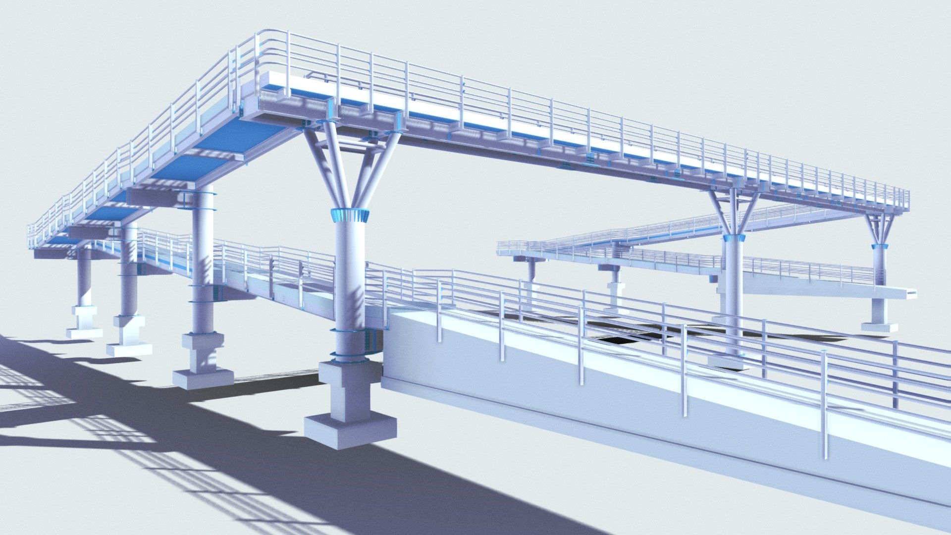 PUENTE PEATONAL ANIME - 3D model by ntero [895aedf] - Sketchfab