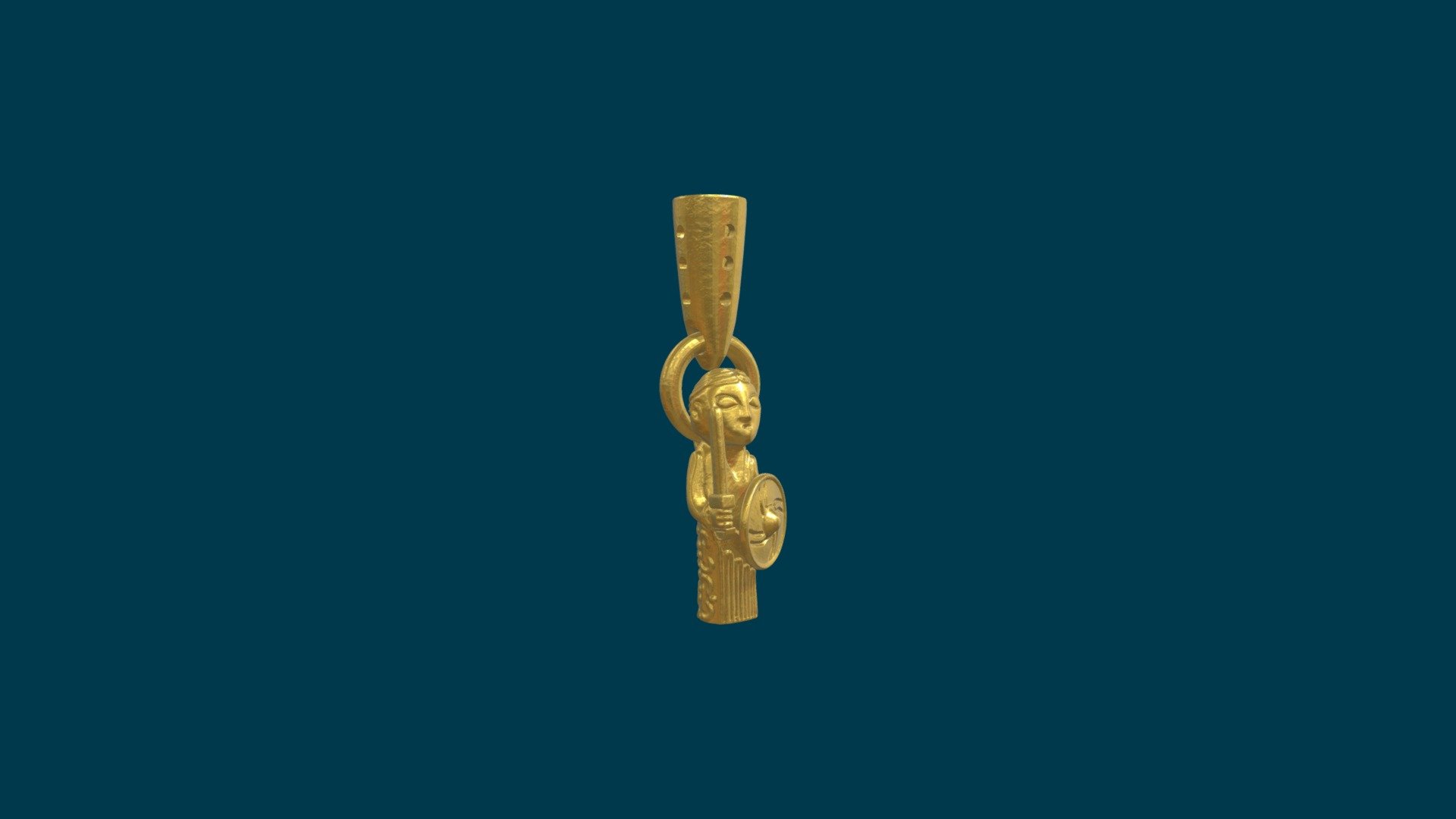 Valkyrie Dreadlock dangler version - 3D model by Ravengaard Jewelry ...