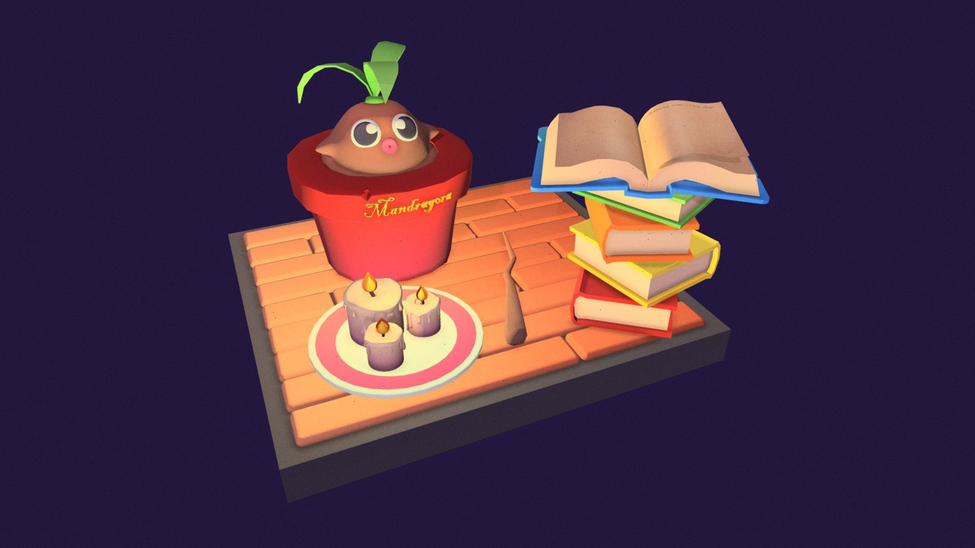 Cute Stylized Baby Mandragora - Download Free 3D model by Coco Jinjo ...