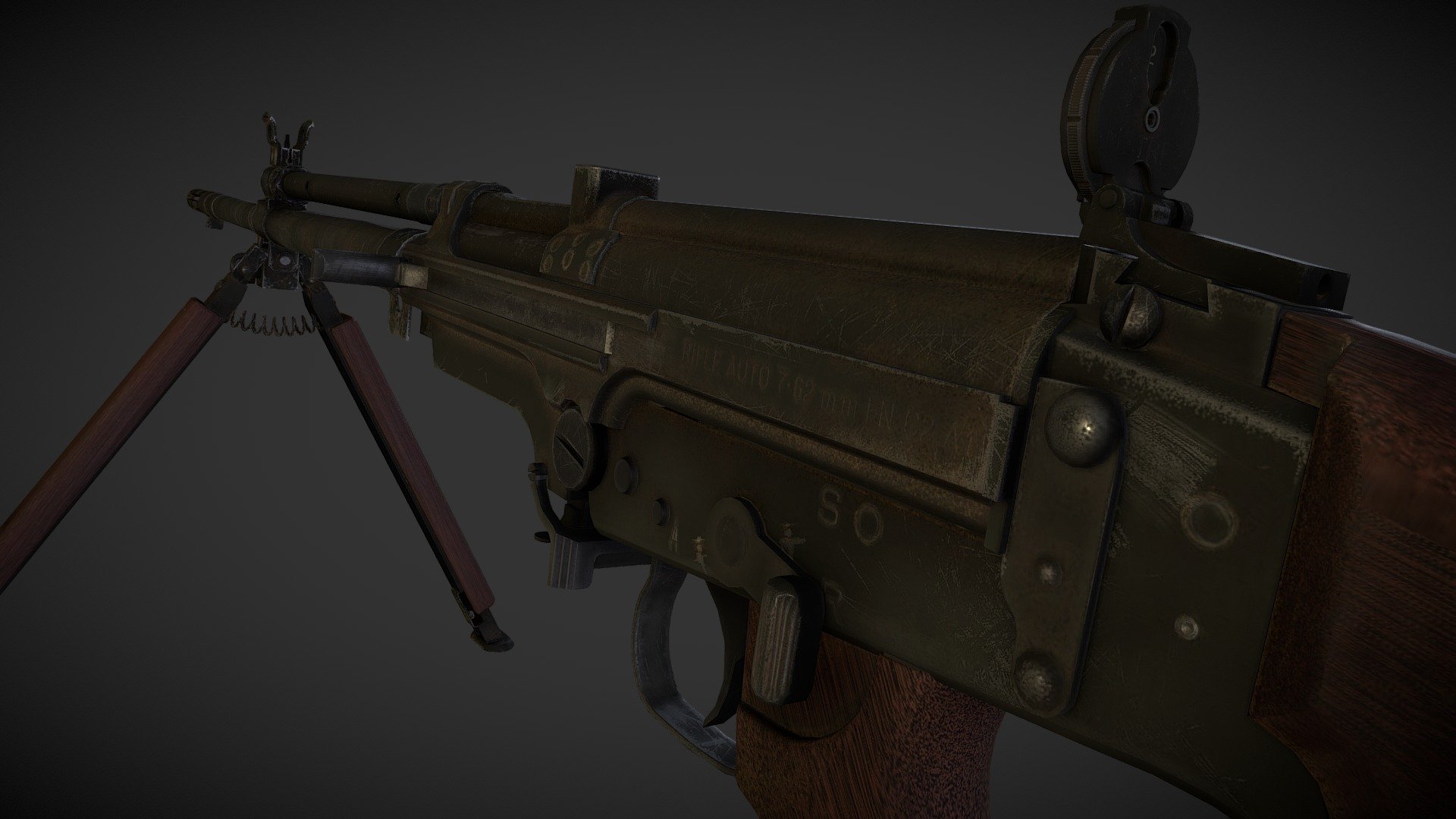 Canadian Arms Limited C2A1 LMG - 3D model by toadie2k [895cd50] - Sketchfab