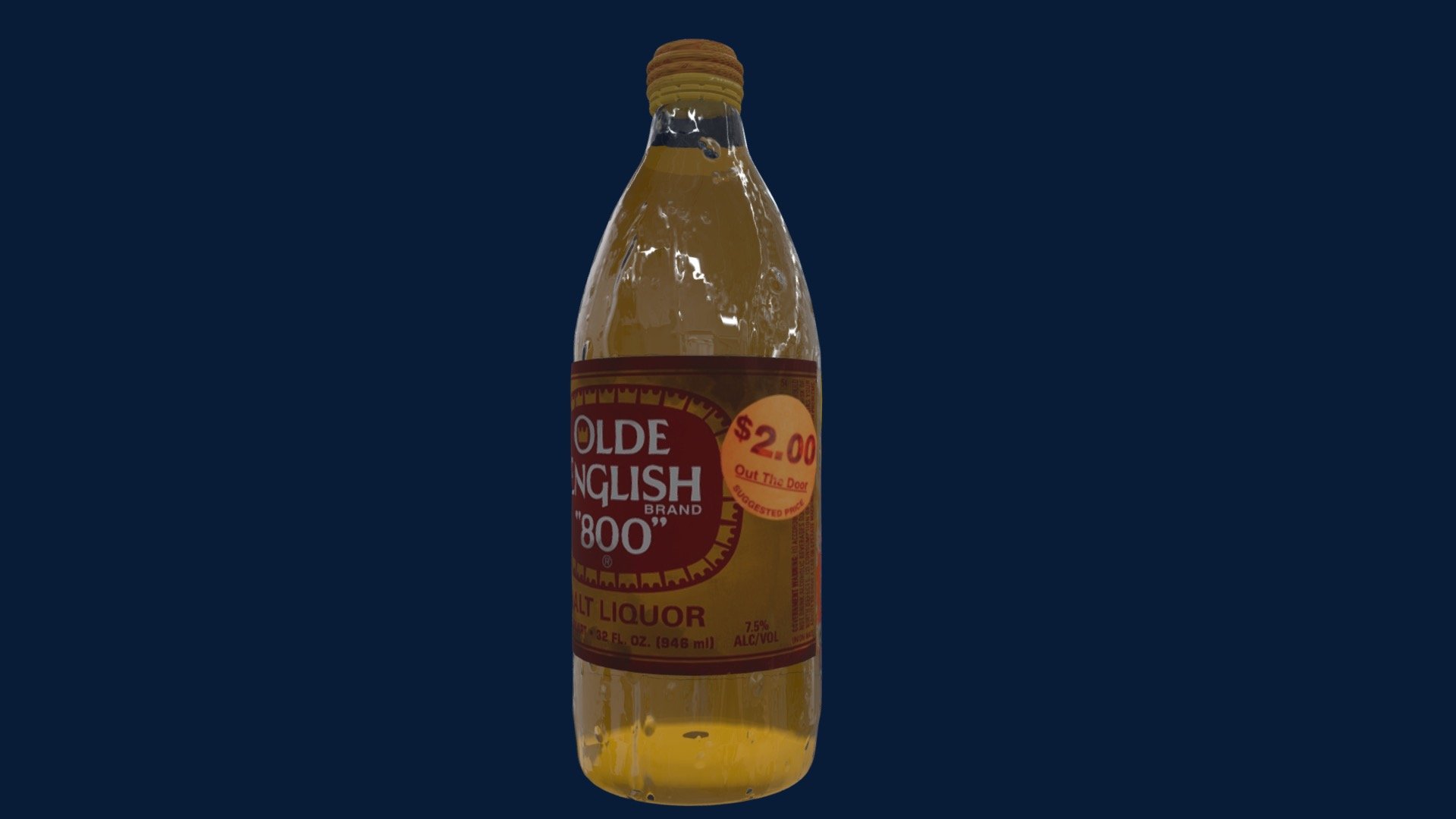 40 OUNCES: OLD ENGLISH MALT BEVER - Download Free 3D model by AR ...