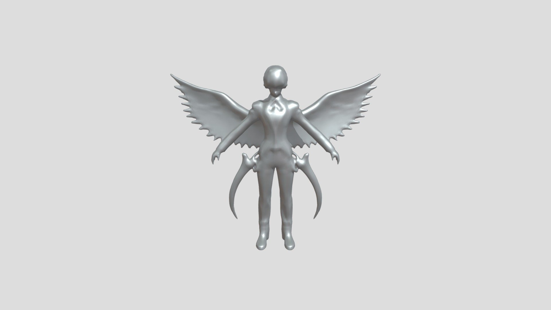 winged figure with red accents - 3D model by baboshi93 [895db15 ...