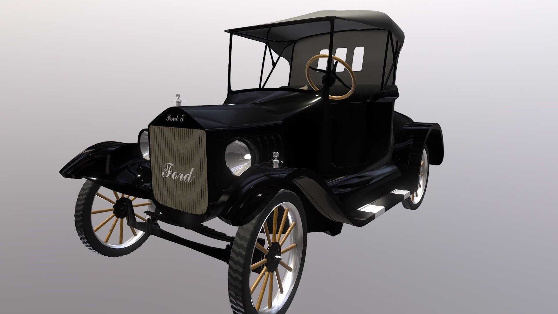 1924 Ford Model T 3d model with interior - Download Free 3D model by ...